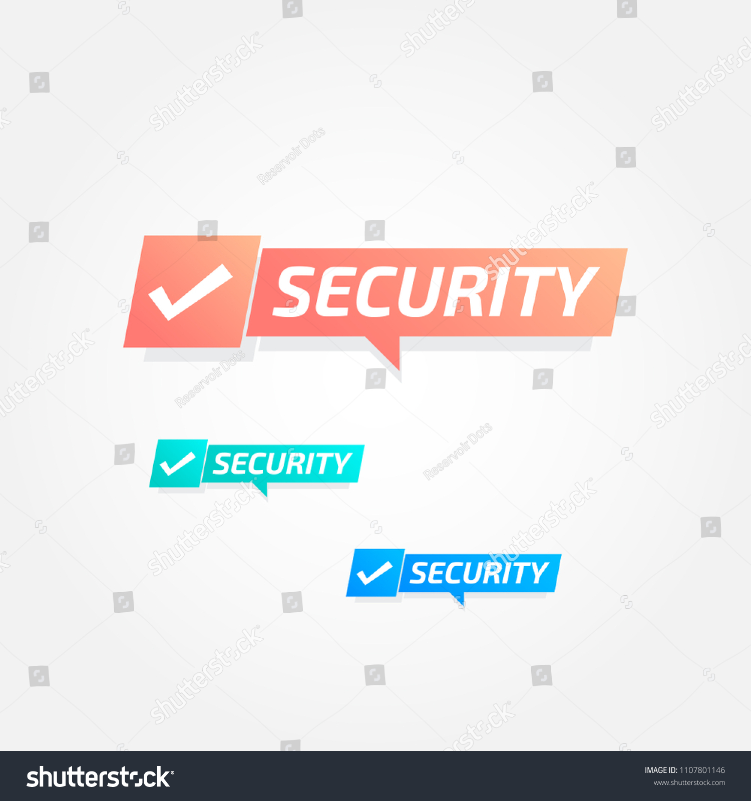 Security Tags Labels Stock Vector (Royalty Free) 1107801146 | Shutterstock