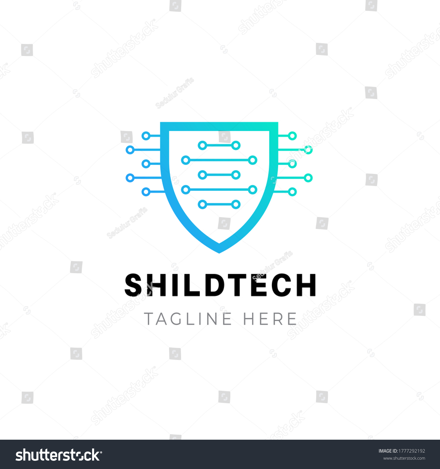 Security Tech Technology Logo Modern Color Stock Vector (Royalty Free ...