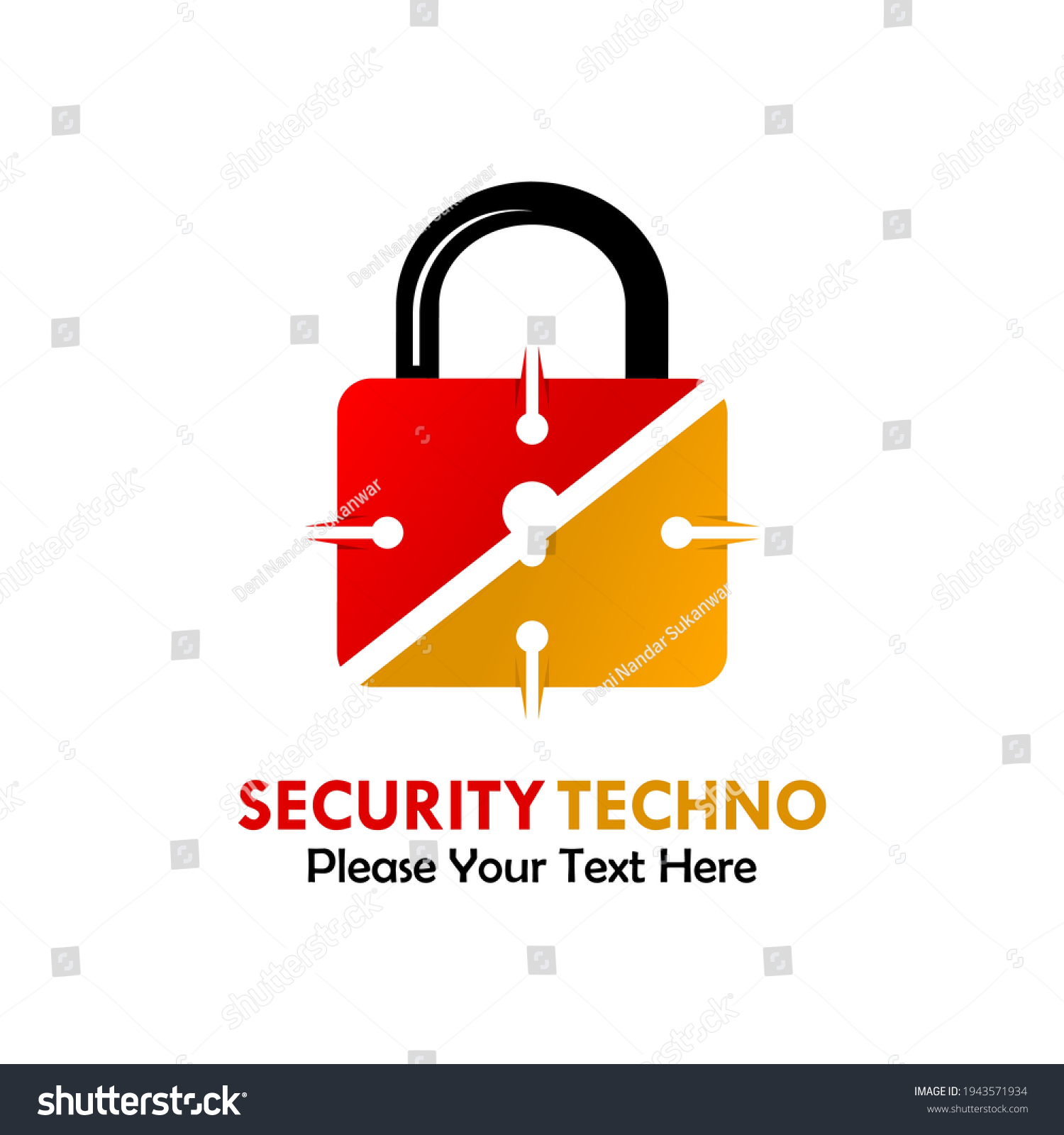 Security Techno Logo Template Illustration Stock Vector (Royalty Free ...