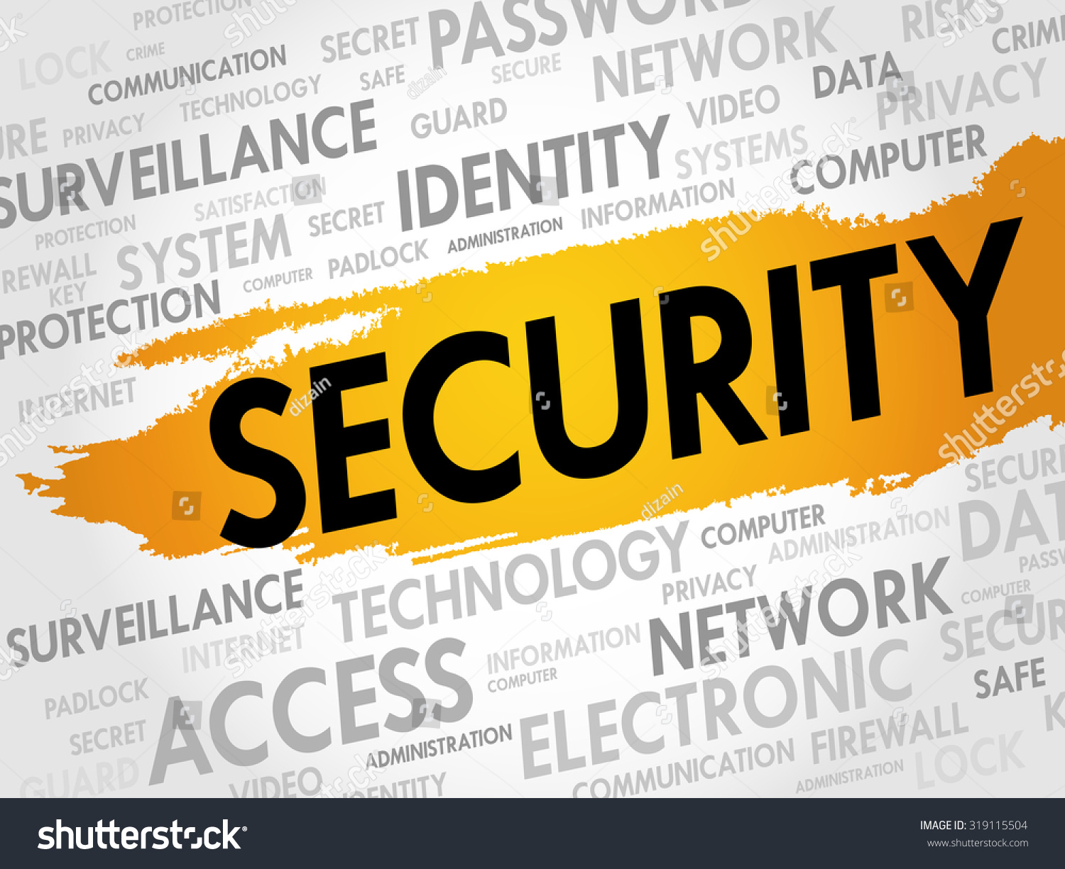 Security Word Cloud Business Concept Stock Vector (Royalty Free ...