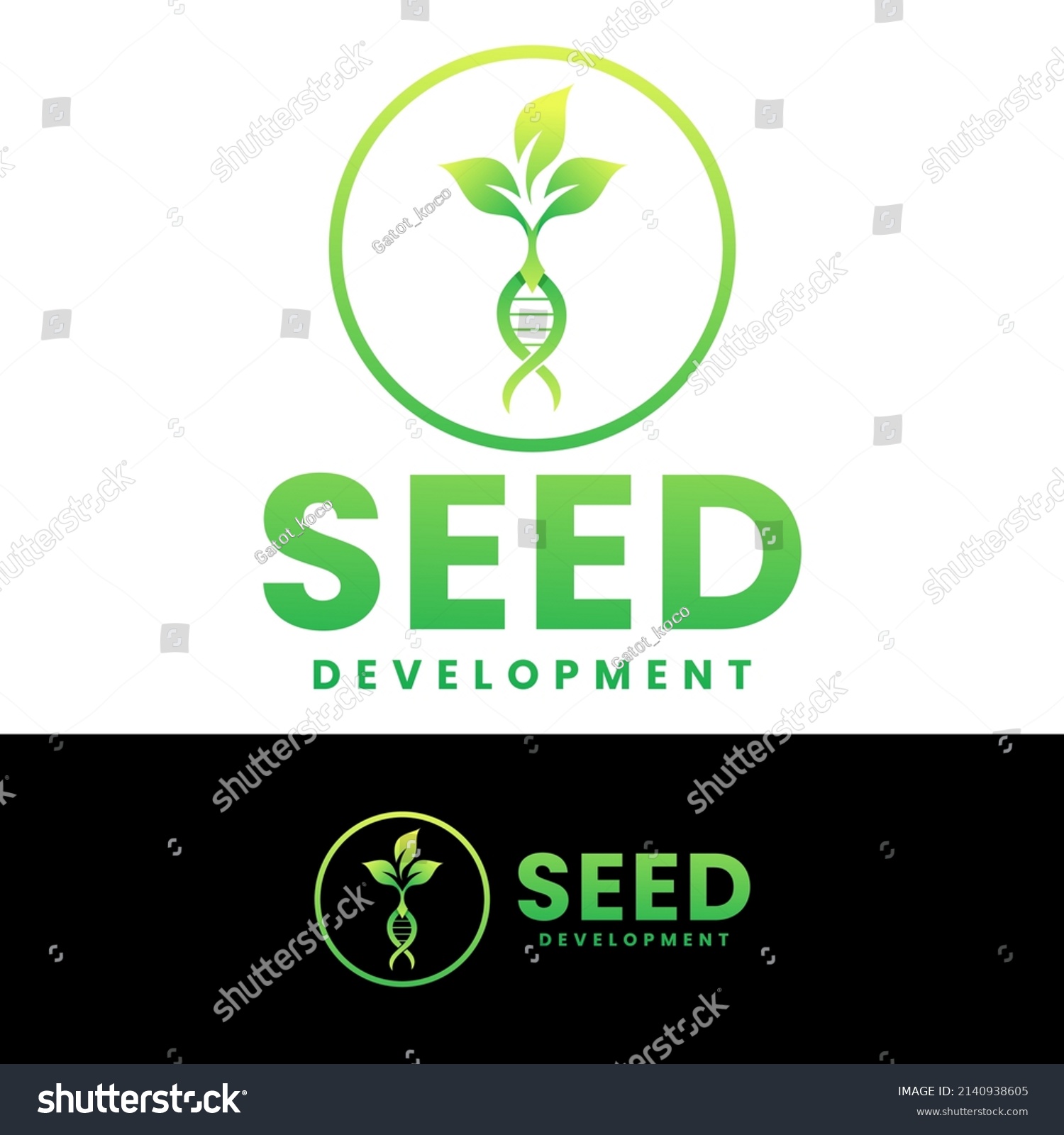 Seed Development Logo Design Template Stock Vector (Royalty Free ...