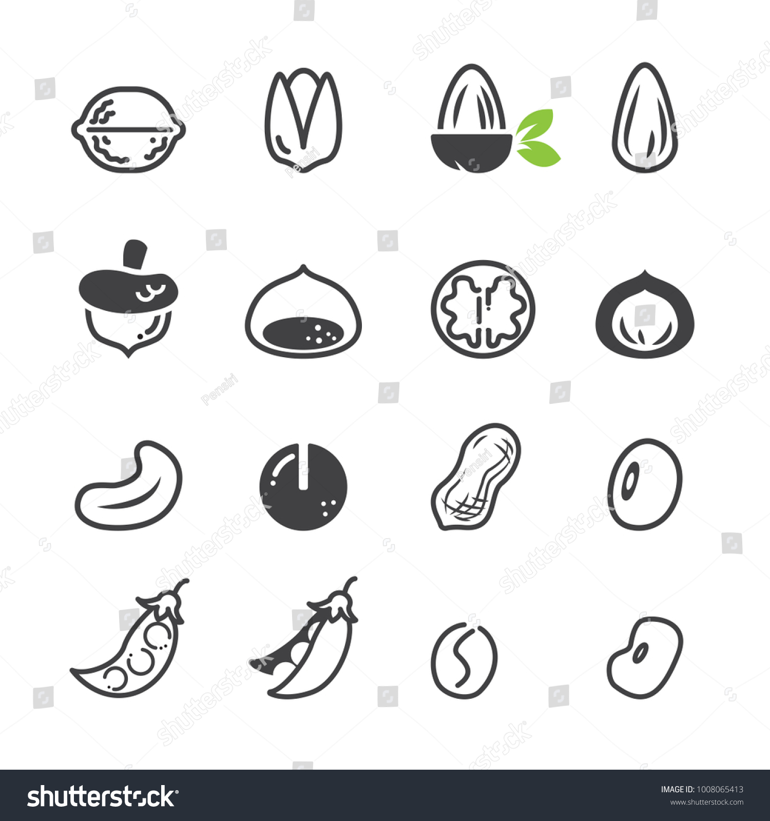 Seed Icon Set Stock Vector (Royalty Free) 1008065413 | Shutterstock