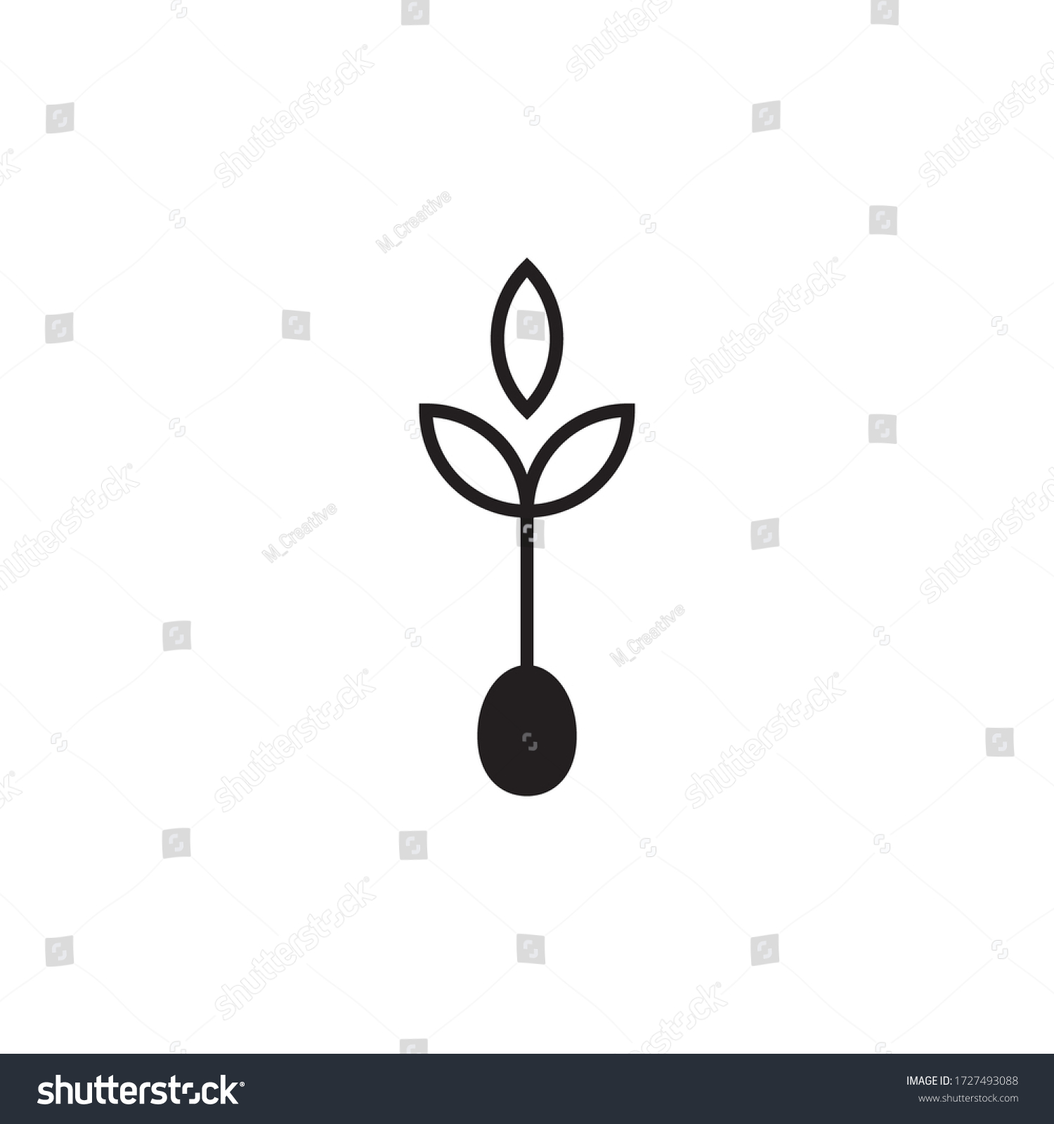 Seed Logo Template Vector Icon Design Stock Vector (Royalty Free ...
