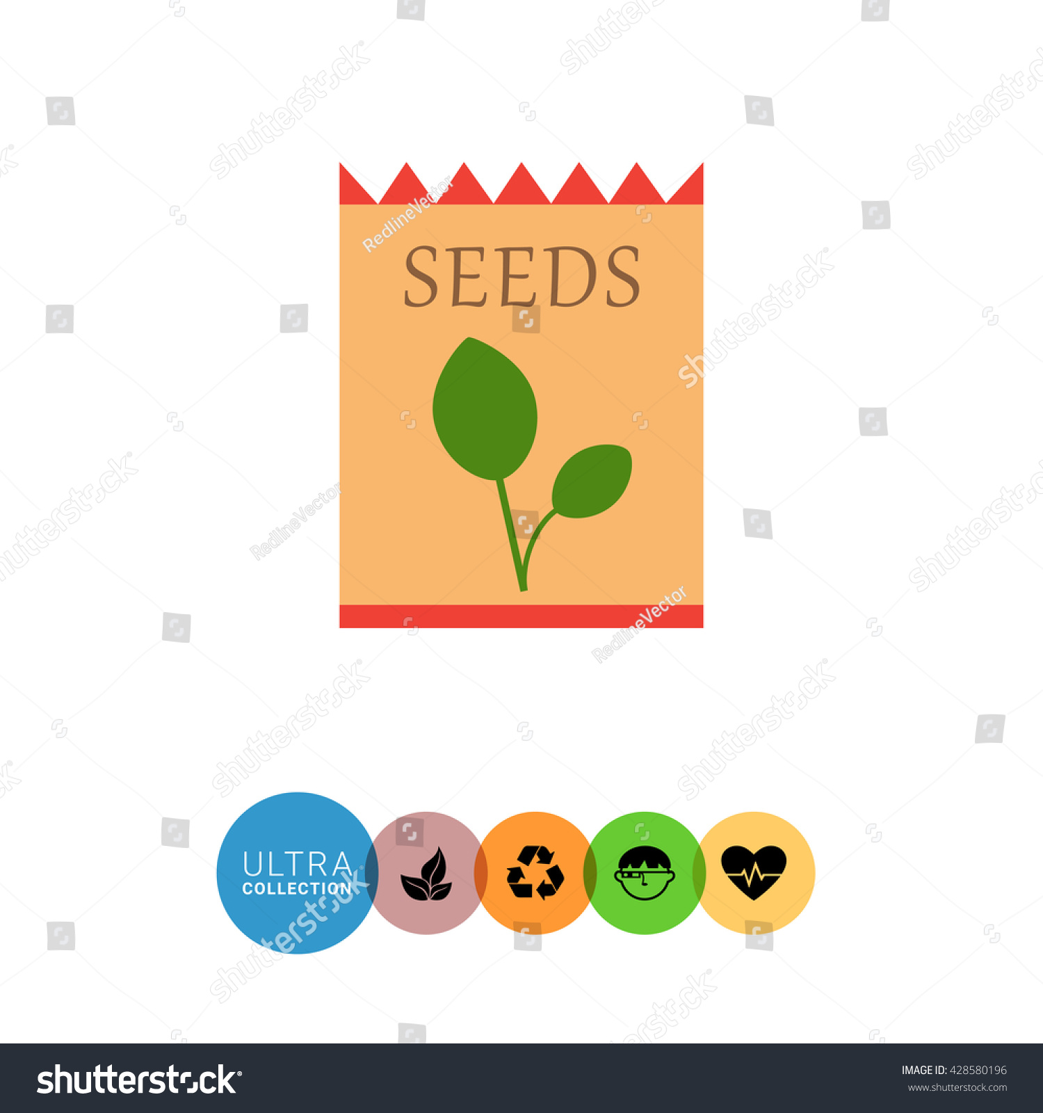 Seed Packet Icon Stock Vector (Royalty Free) 428580196