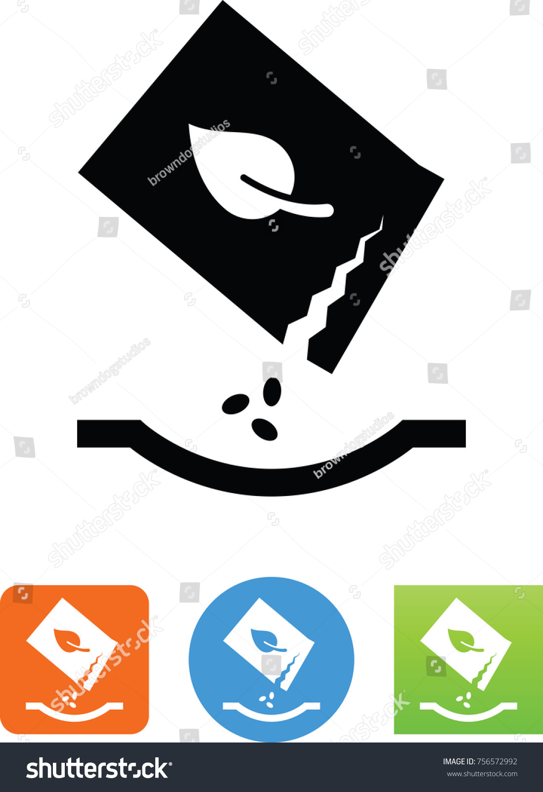 Seed Packet Icon Stock Vector (Royalty Free) 756572992