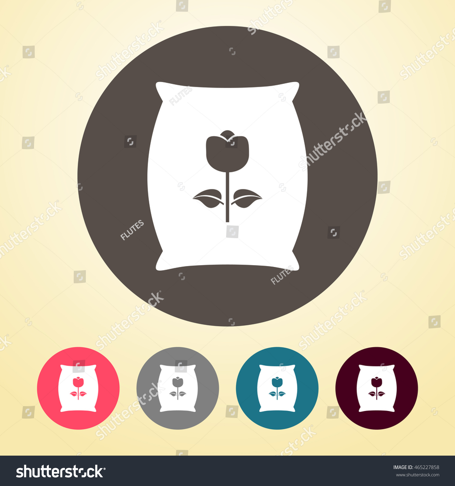 Seed Sack Icon Round Shape Stock Vector (Royalty Free) 465227858 ...