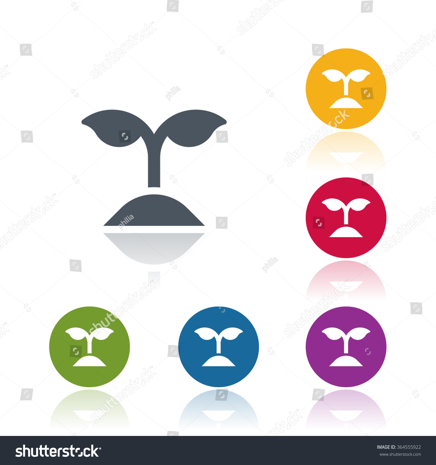 Seedling Icon Stock Vector (Royalty Free) 364555922 | Shutterstock