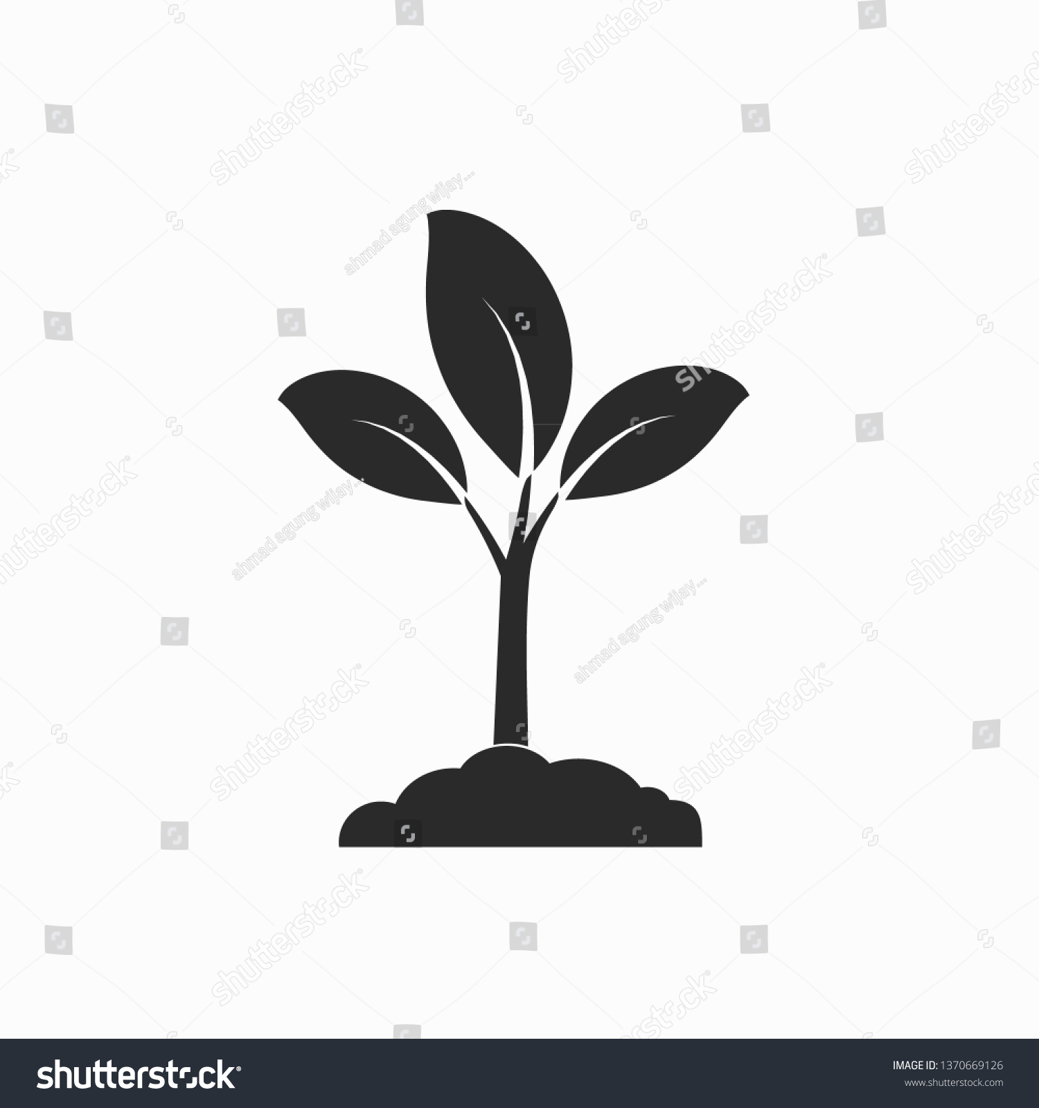 Seedling Icon Vector Stock Vector (Royalty Free) 1370669126 | Shutterstock