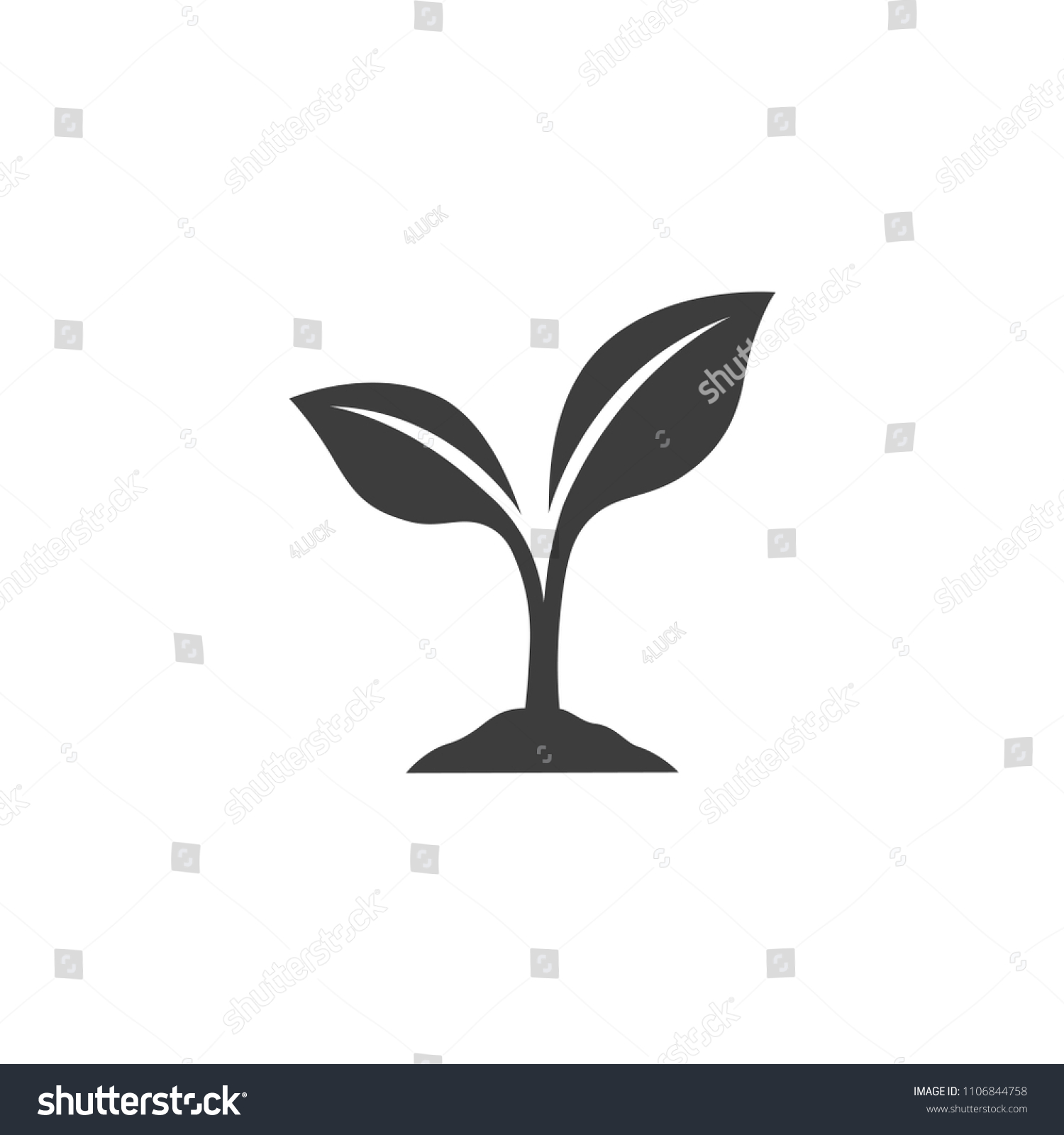 Seedling Icon Vector Images Stock Vector (Royalty Free) 1106844758