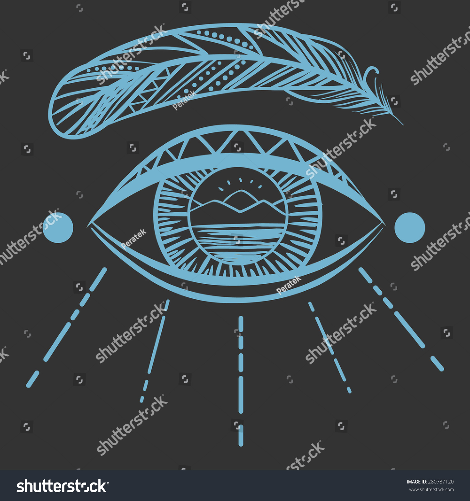 Seeing Eye On Dark Background Vector Stock Vector (Royalty Free ...
