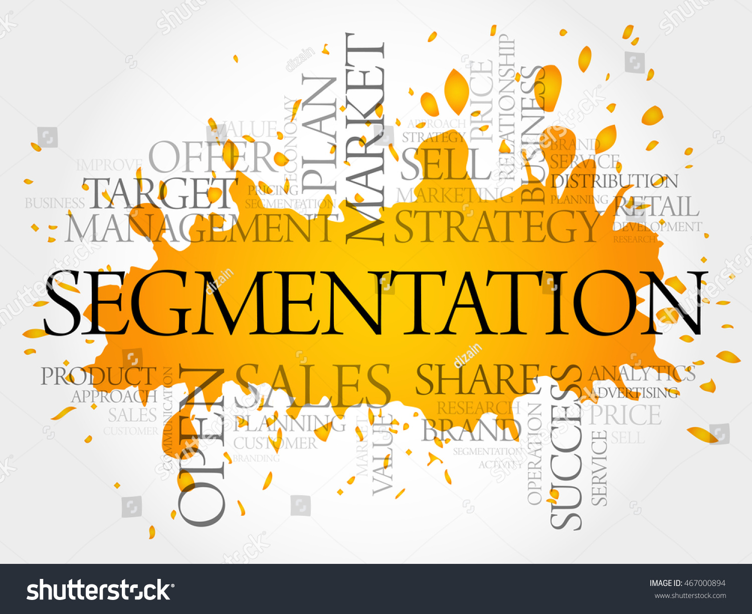 Segmentation Word Cloud Collage Business Concept Stock Vector (Royalty ...