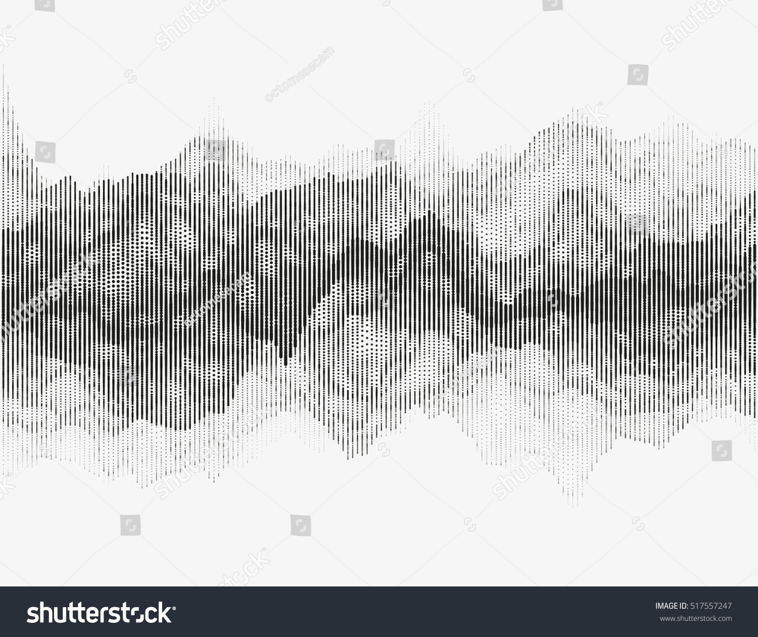 Segmented Vector Radio Wave Advanced Digital Stock Vector (Royalty Free ...