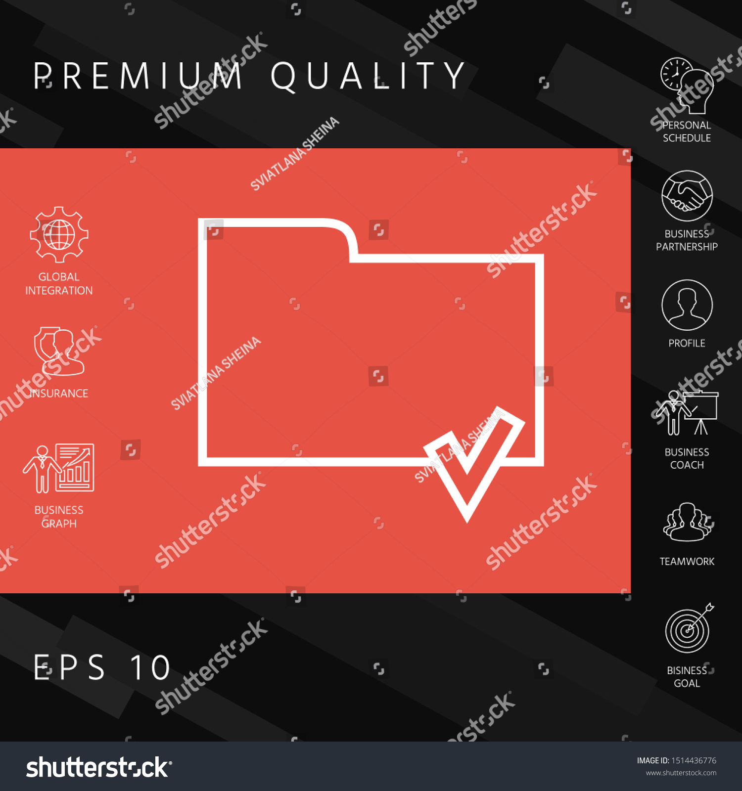 Select Document Sign Folder Icon Check 스톡 벡터(로열티 프리) 1514436776 ...