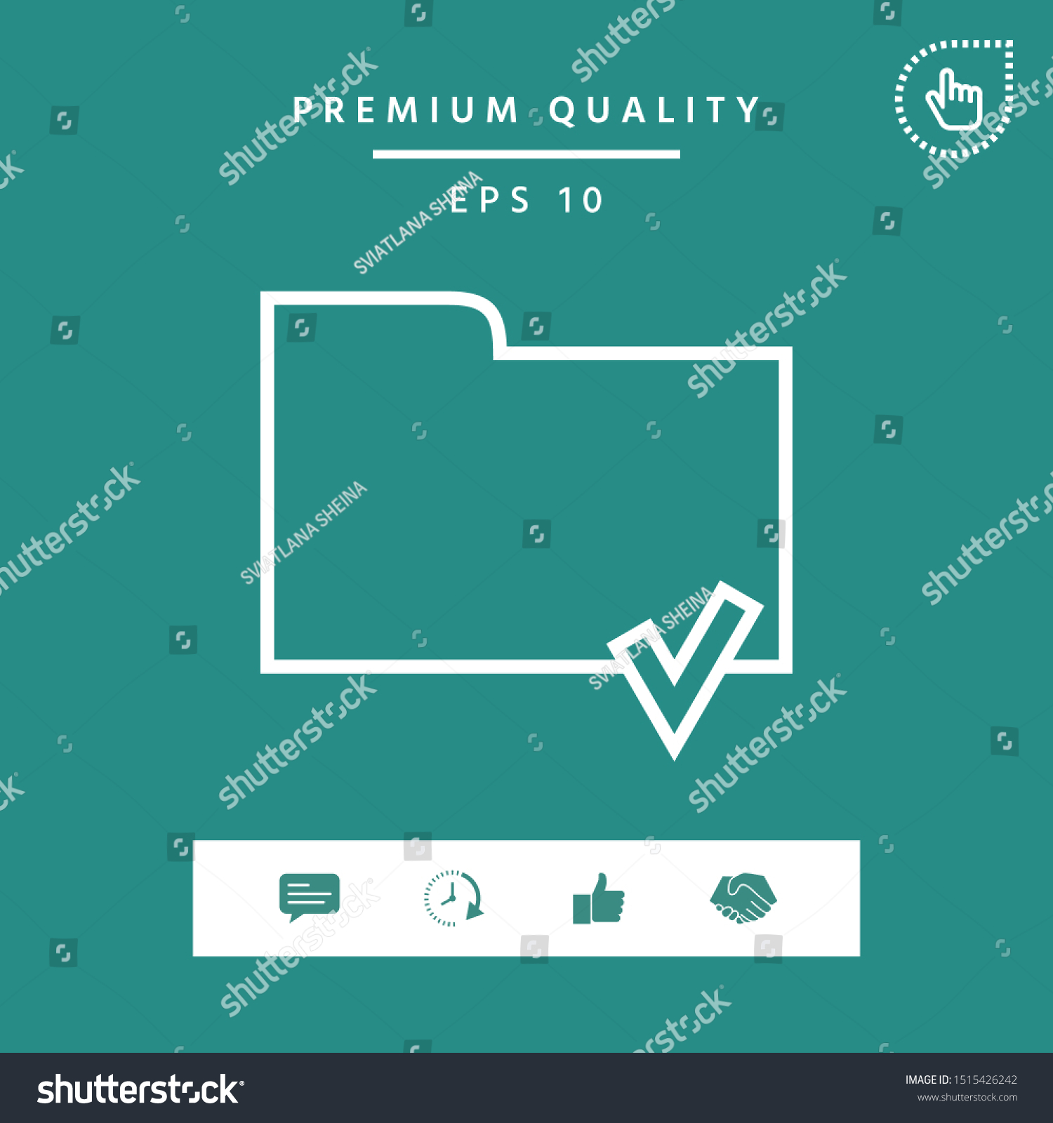 Select Document Sign Folder Icon Check 库存矢量图（免版税）1515426242 | Shutterstock