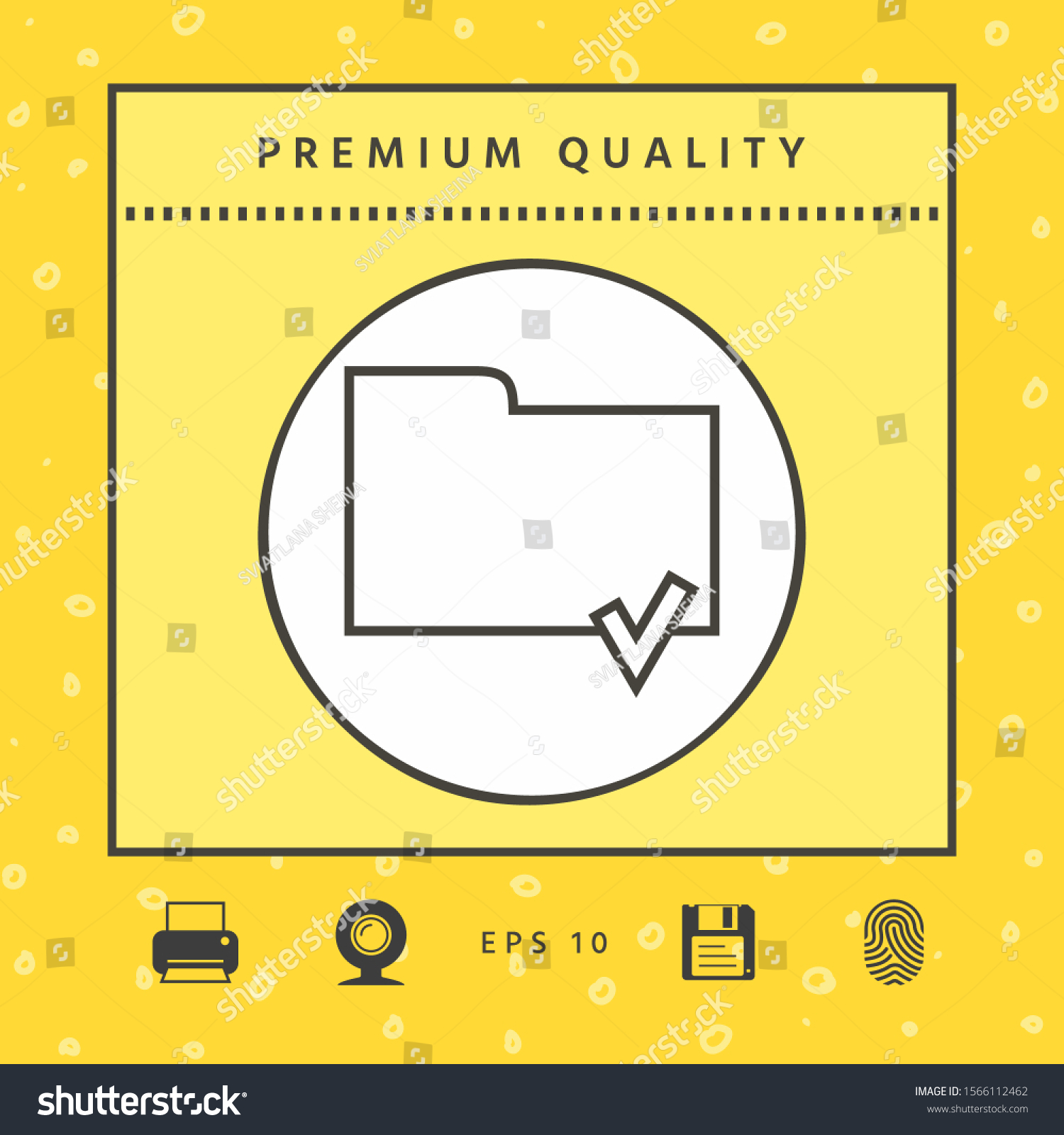 Vektor Stok Select Document Sign Folder Icon Check (Tanpa Royalti ...