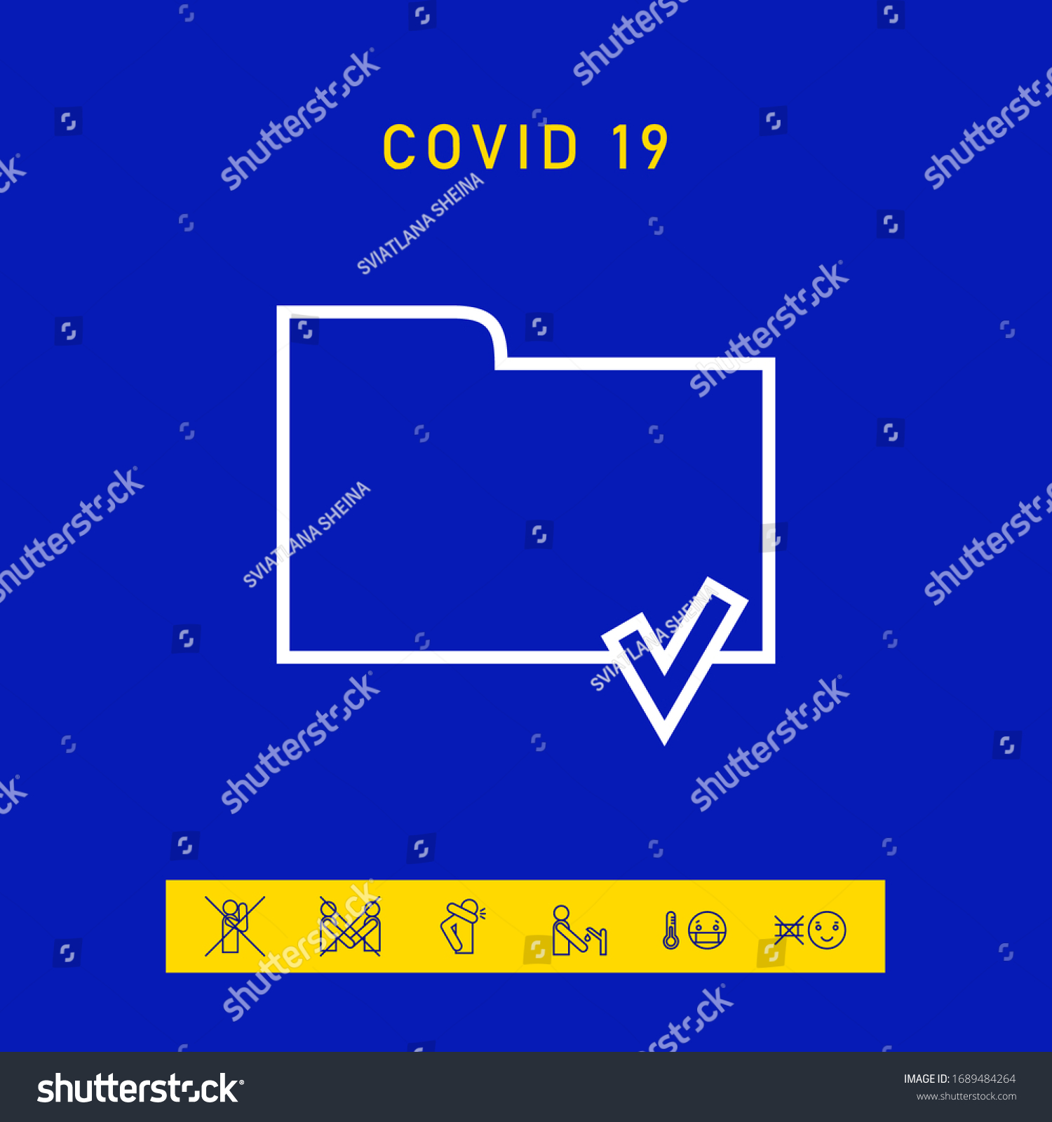 Select Document Sign Folder Icon Check Stock Vector (Royalty Free ...