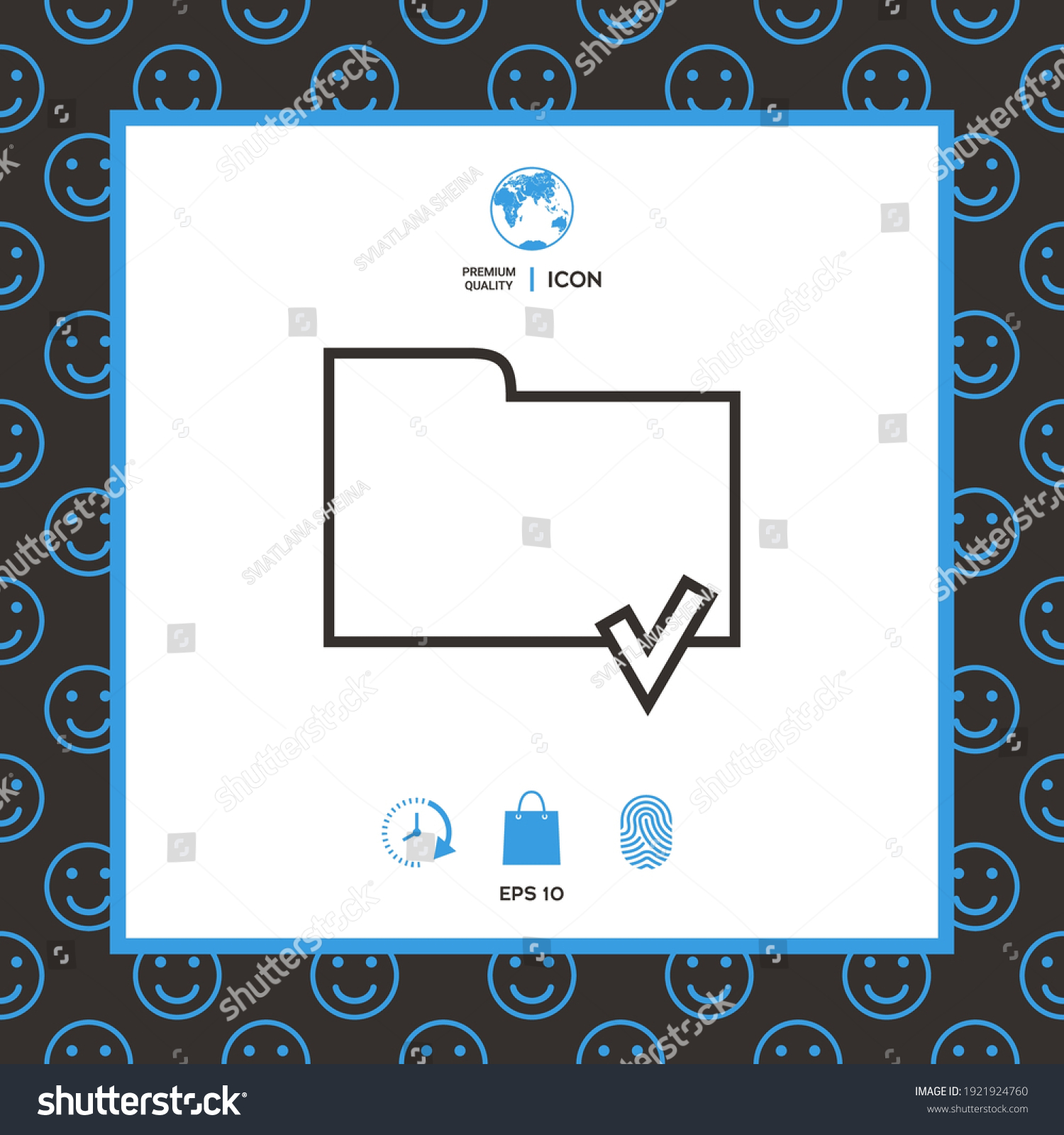 Select Document Sign Folder Icon Check: เวกเตอร์สต็อก (ปลอดค่าลิขสิทธิ์ ...