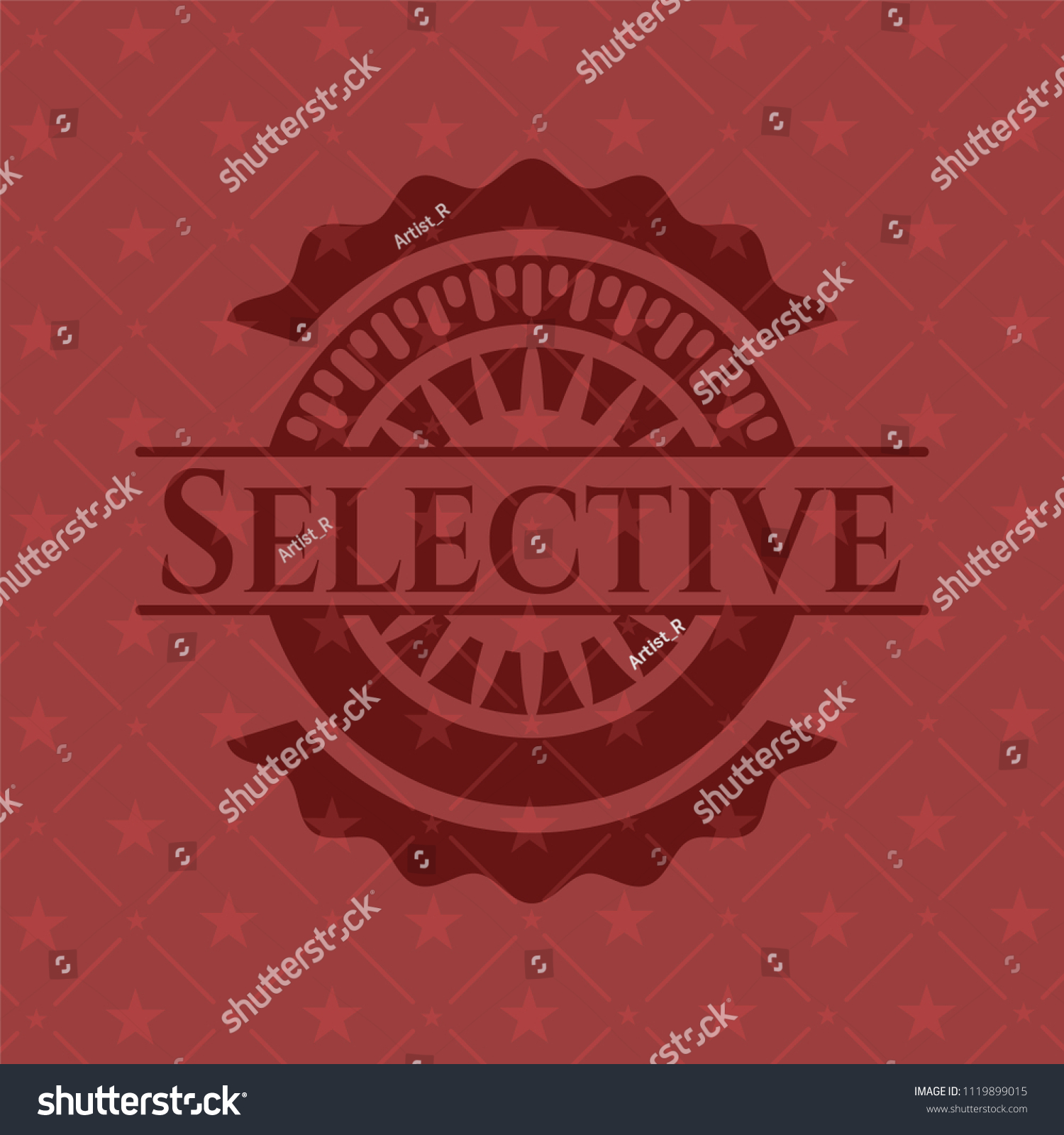 Selective Vintage Red Emblem Stock Vector (Royalty Free) 1119899015 ...