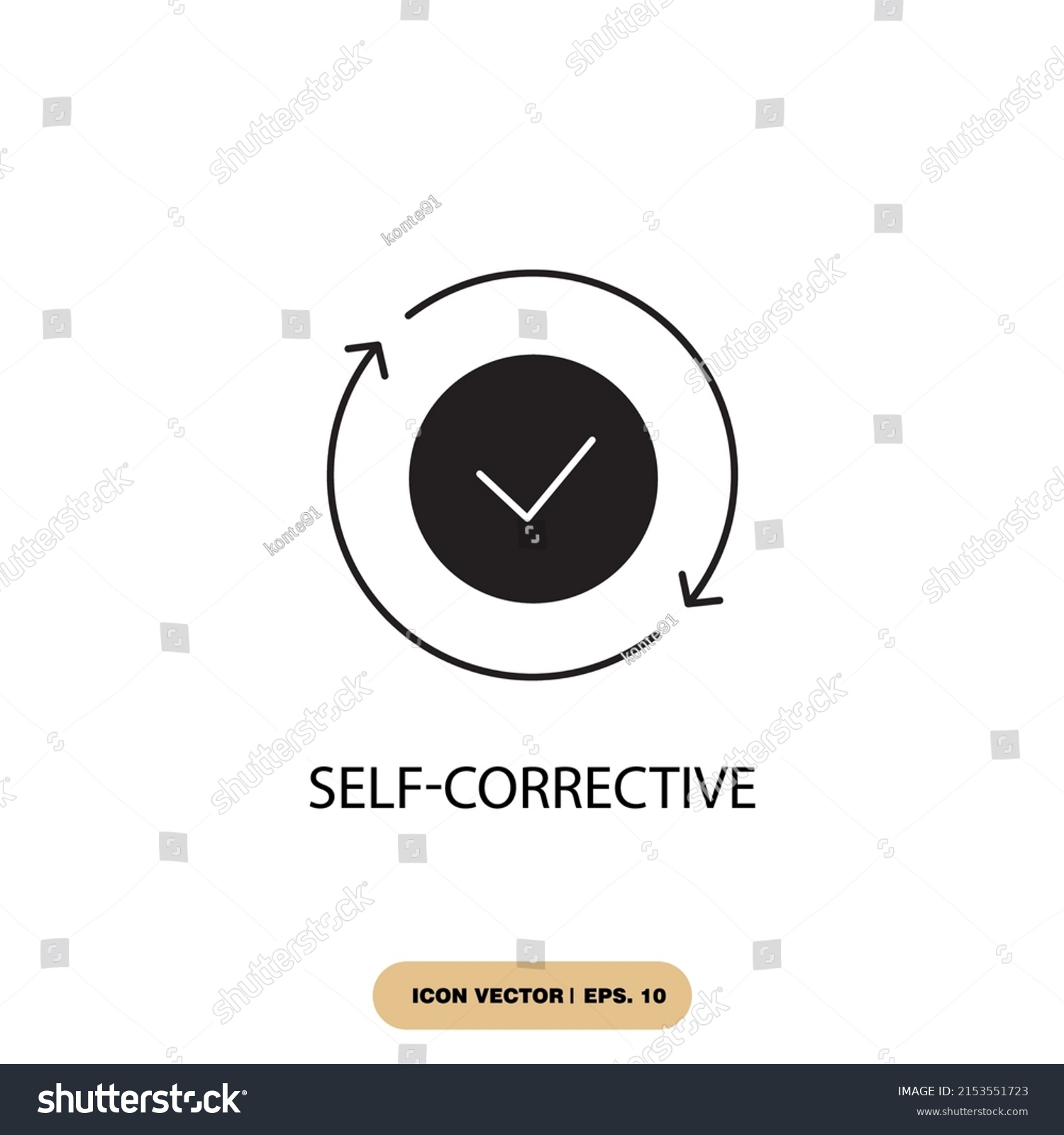 Selfcorrective Icons Symbol Vector Elements Infographic Stock Vector ...