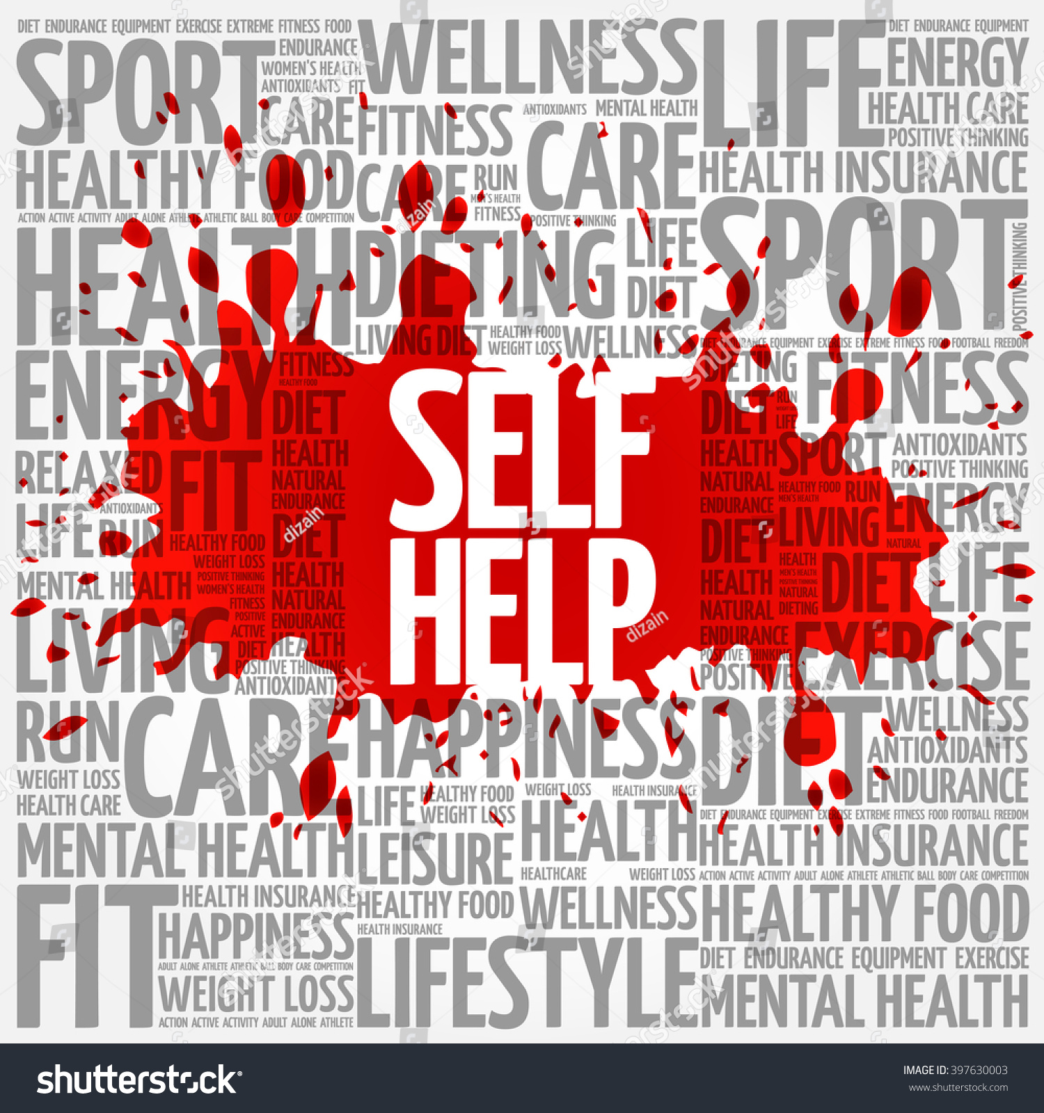 Self Help Word Cloud Background Health Stock Vector (Royalty Free ...