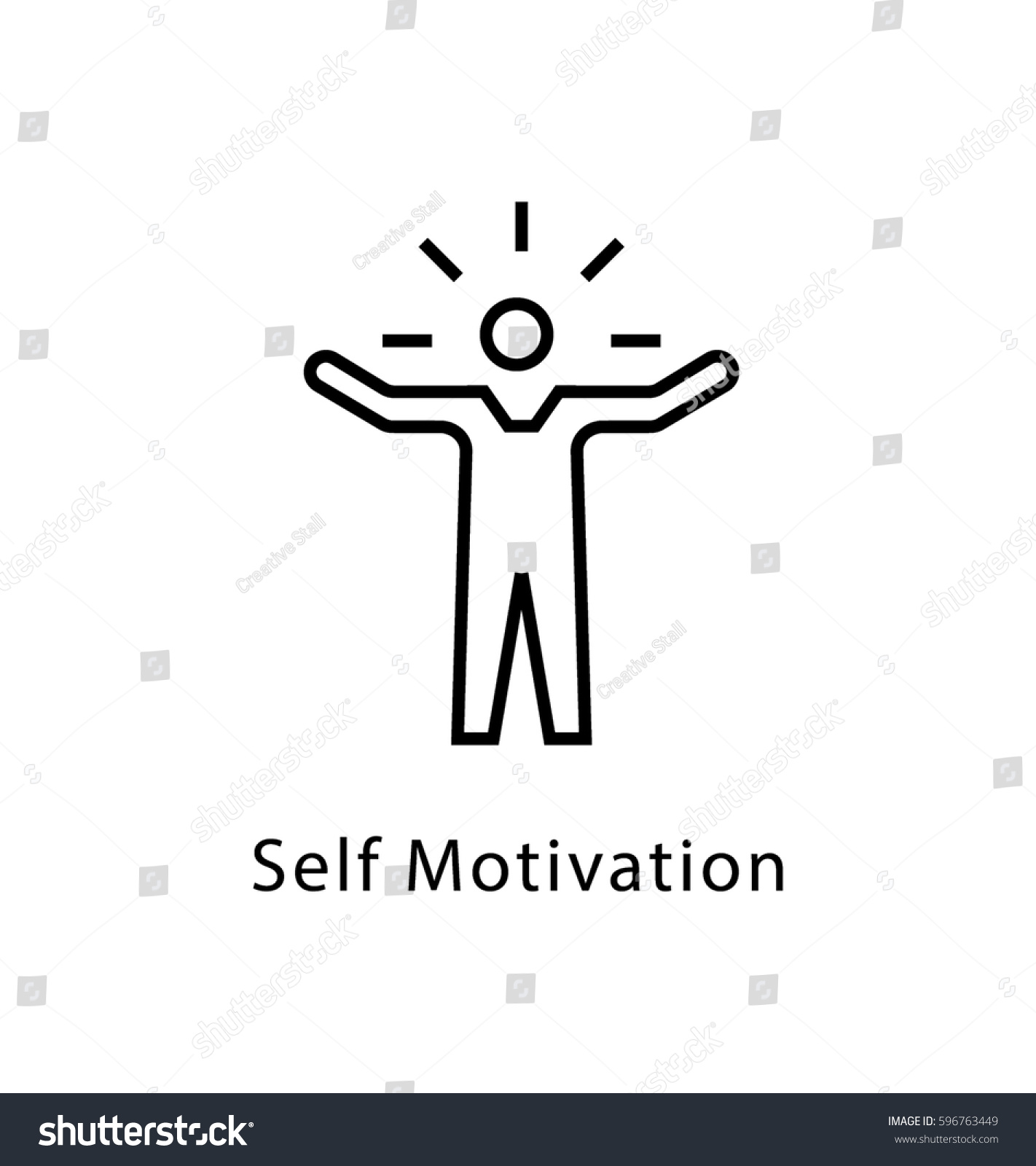 Self Motivation Vector Line Icon Stock Vector (Royalty Free) 596763449 ...