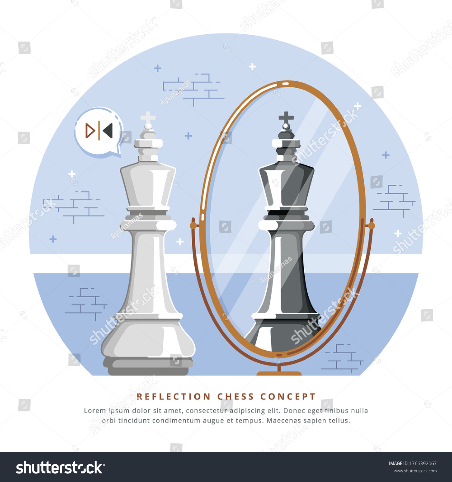 Self Reflection Chess Concept Illustration Stock Vector (Royalty Free ...