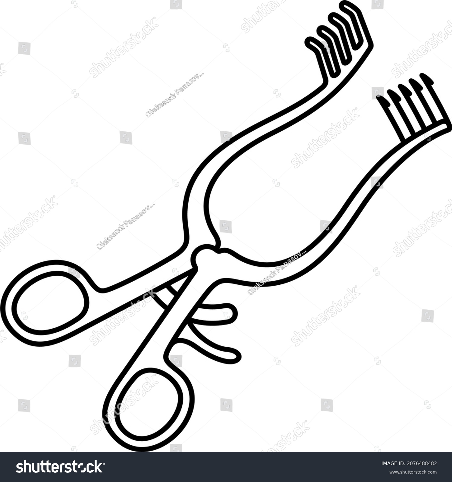 Retractor de autoretención. Ilustración del contorno: vector de stock ...