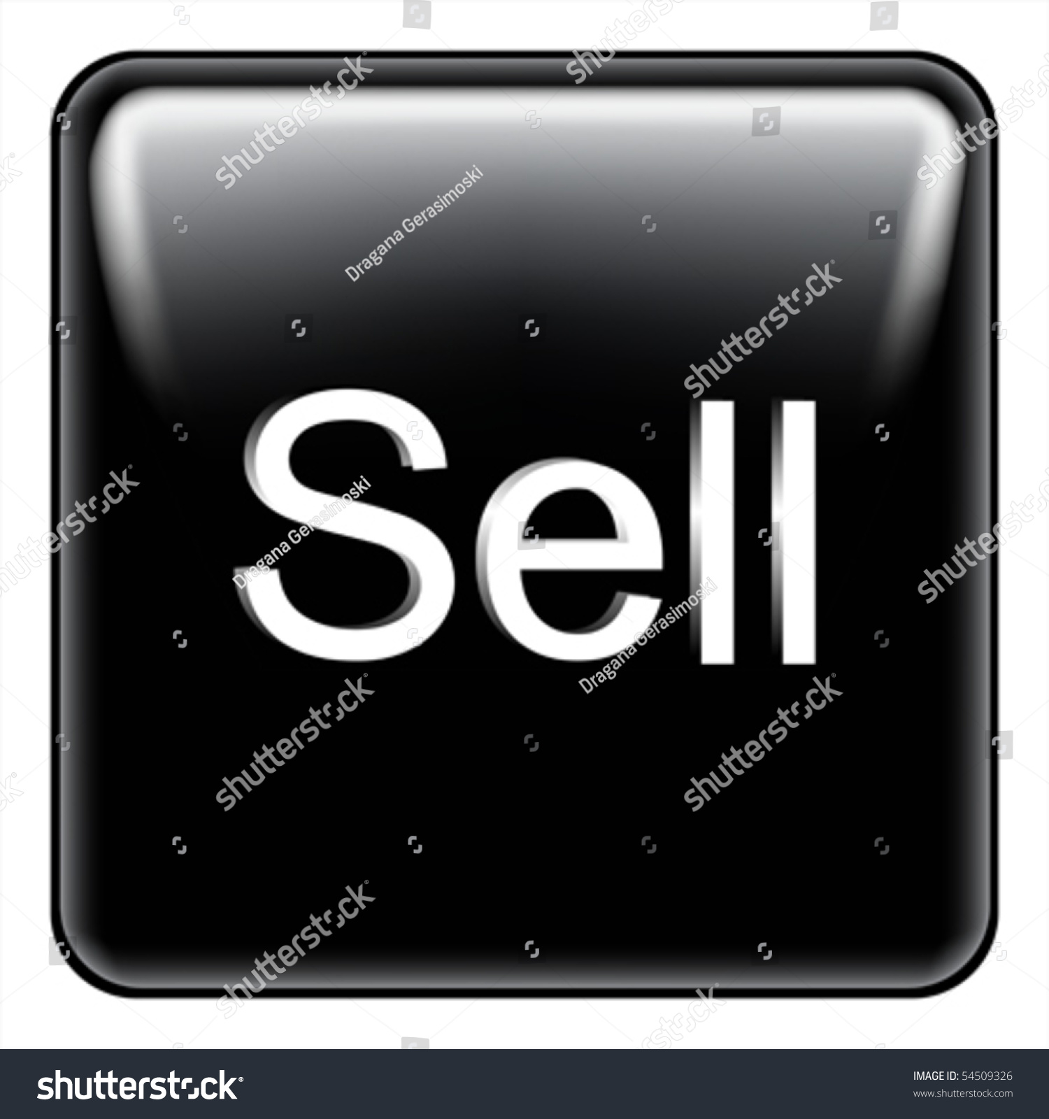 Sell Black Icon Vector Stock Vector (Royalty Free) 54509326