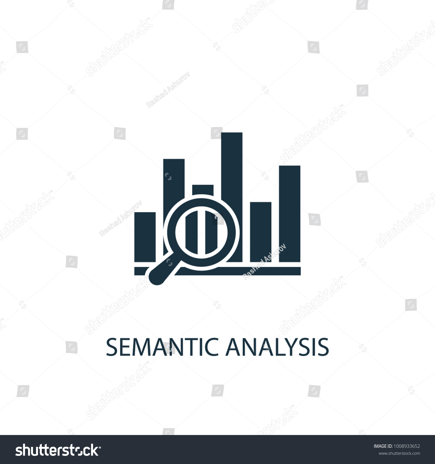 Semantic Analysis Icon Simple Element Illustration: vector de stock ...