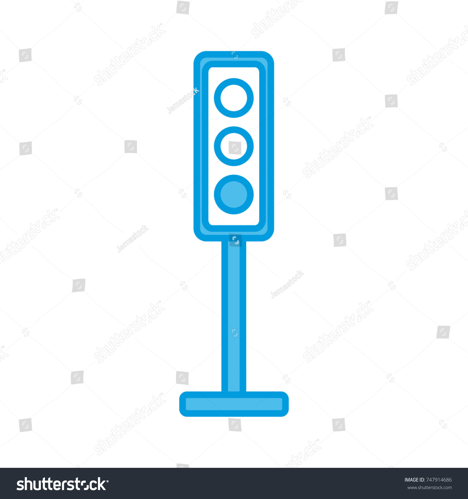 Semaphore Traffic Lights Stock Vector (Royalty Free) 747914686 ...