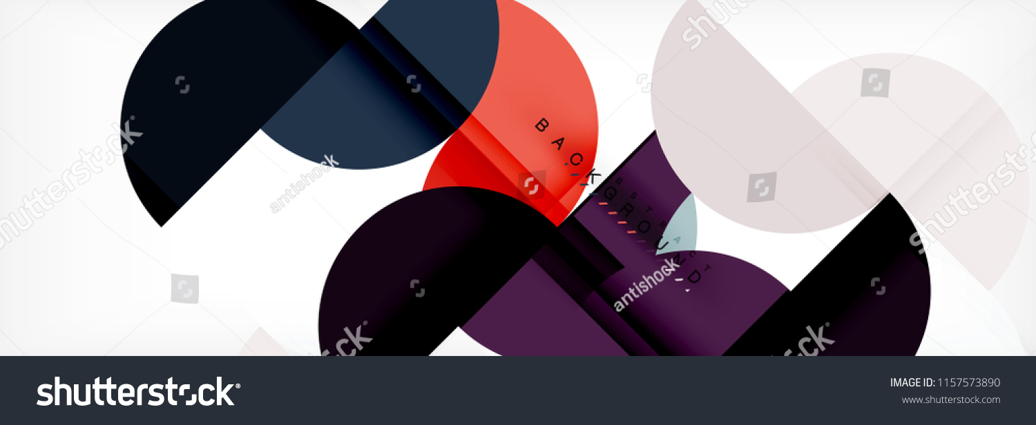 Semi Circle Abstract Background Modern Geometric: เวกเตอร์สต็อก (ปลอด ...