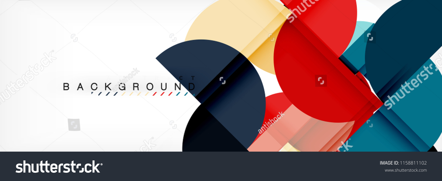 Semi Circle Abstract Background Modern Geometric Stock Vector (Royalty ...