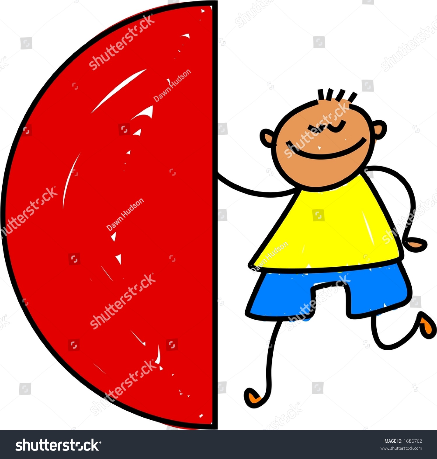 Semi Circle Kid Stock Vector (Royalty Free) 1686762 | Shutterstock