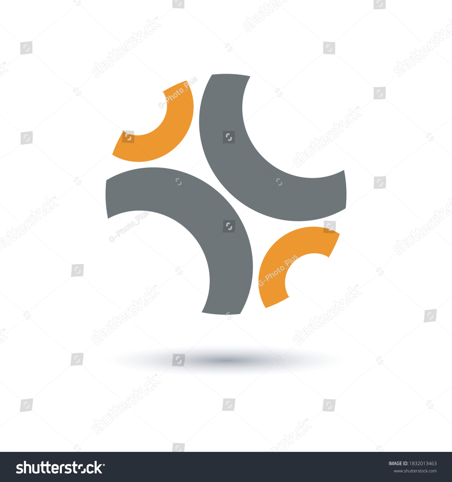 Semi Circle Logo Design Vector Templatecircle Stock Vector (Royalty ...