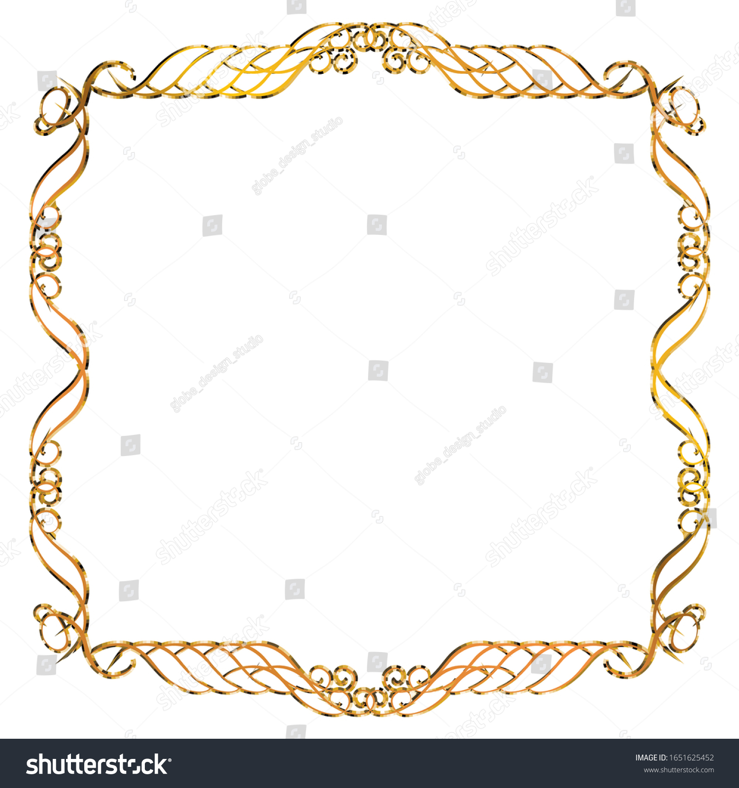 Semisolid Classical Decorative Rule Gorgeous Golden Stock Vector ...
