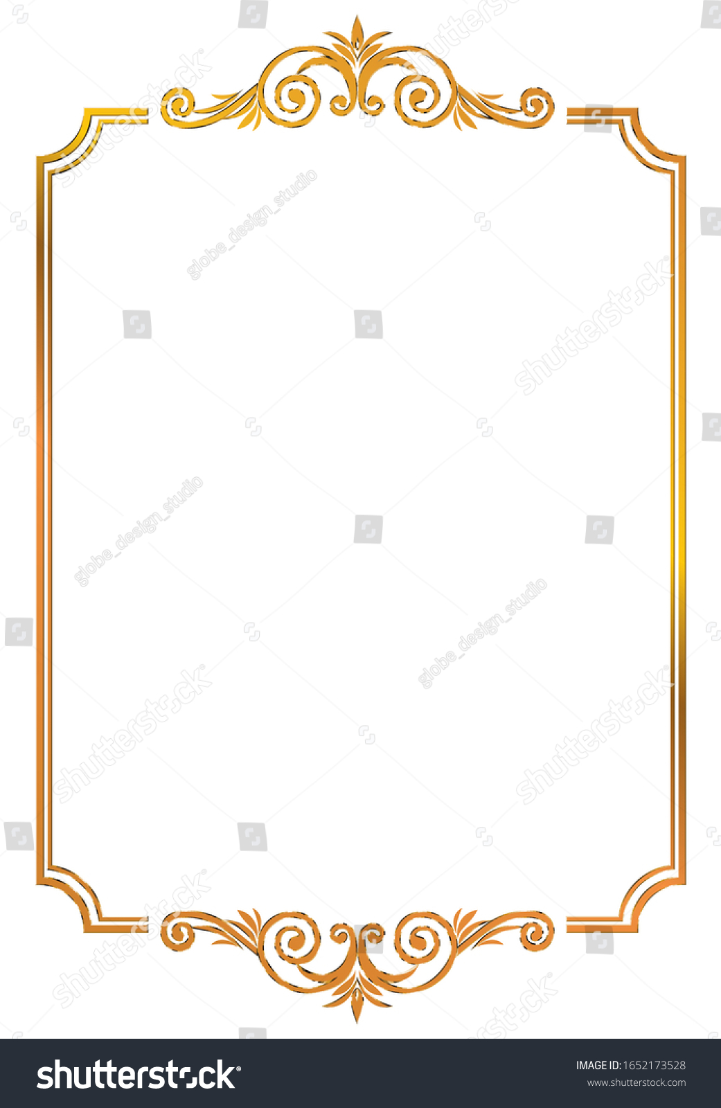 Semisolid Classical Decorative Rule Gorgeous Golden Stock Vector ...