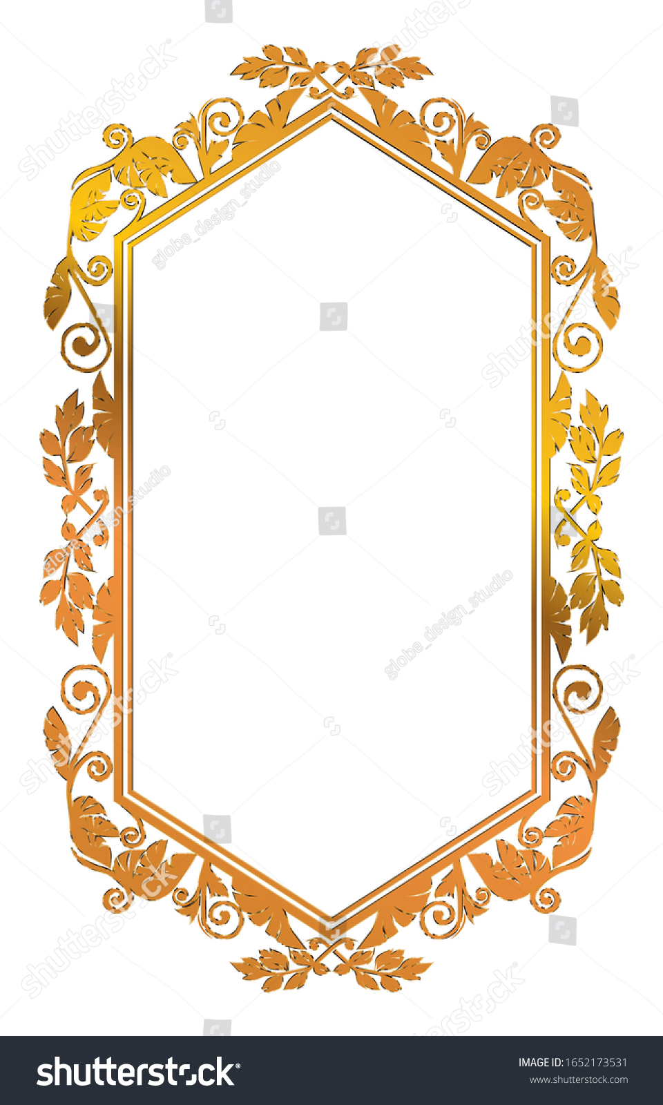 Semisolid Classical Decorative Rule Gorgeous Golden Stock Vector ...