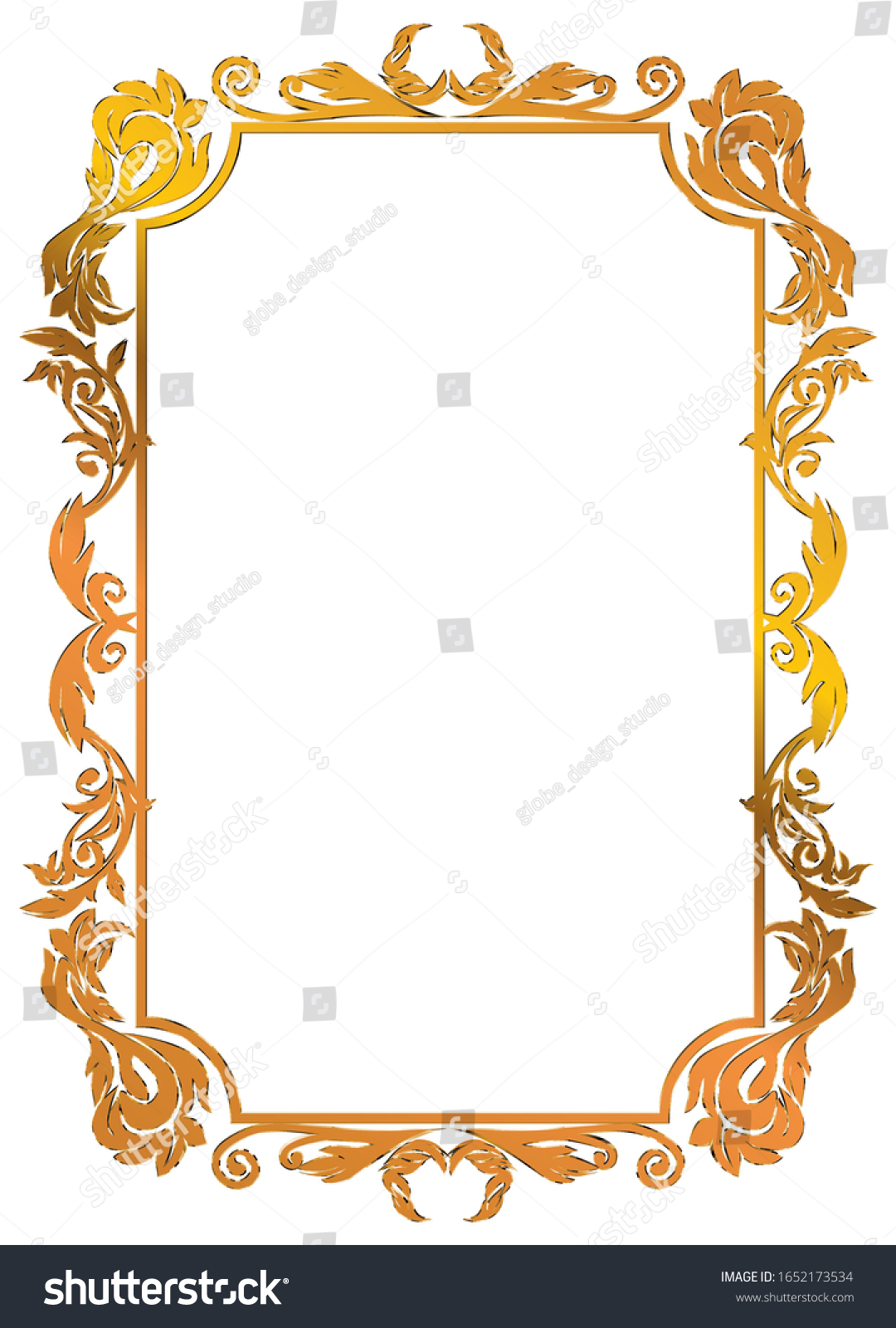 Semisolid Classical Decorative Rule Gorgeous Golden Stock Vector ...