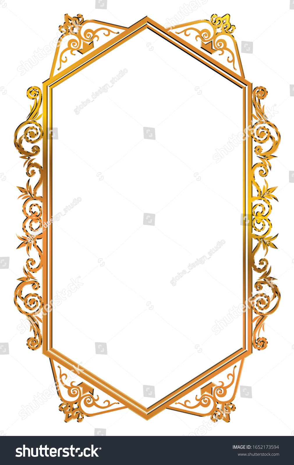 Semisolid Classical Decorative Rule Gorgeous Golden Stock Vector ...