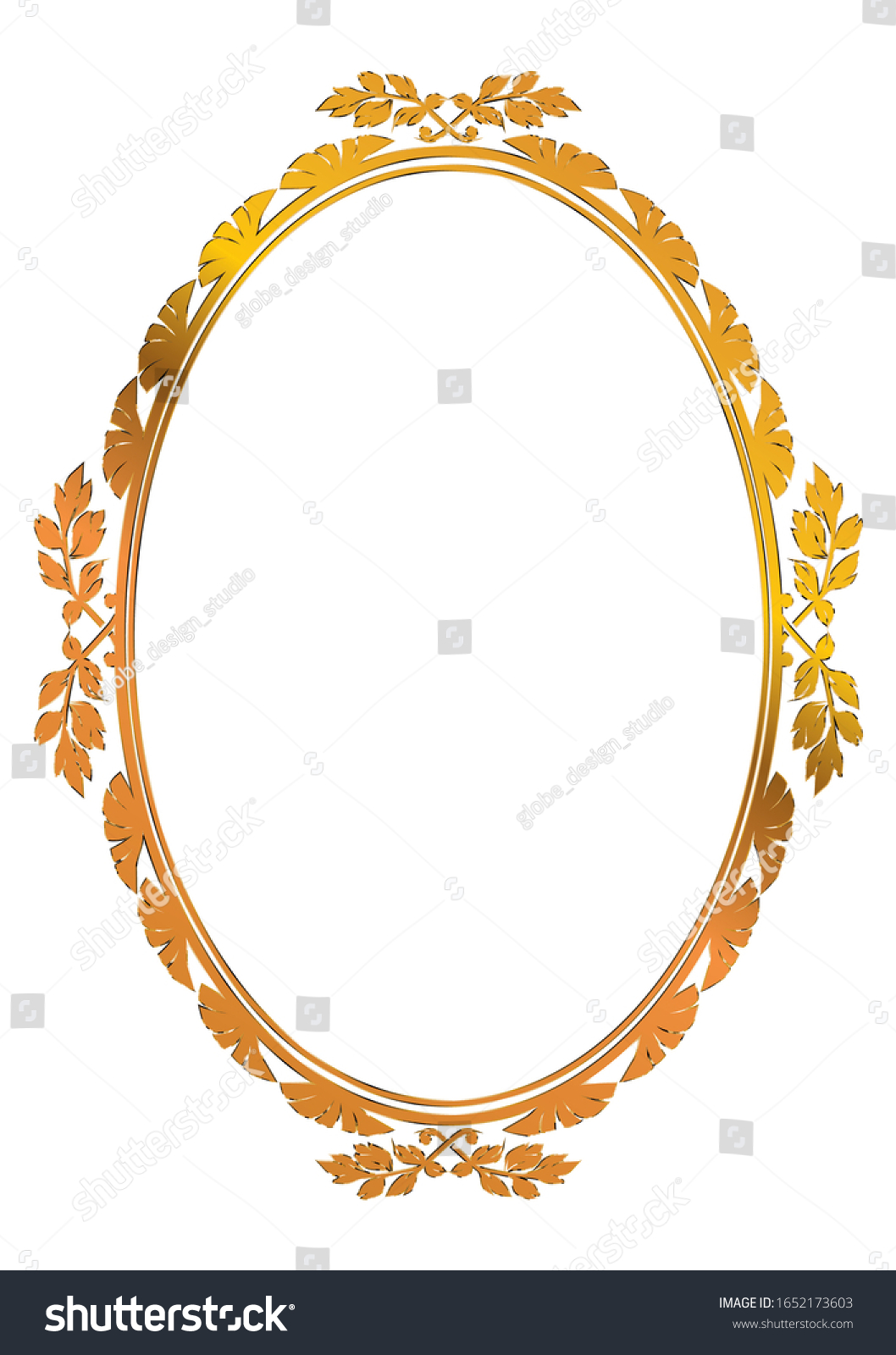 Semisolid Classical Decorative Rule Gorgeous Golden Stock Vector ...