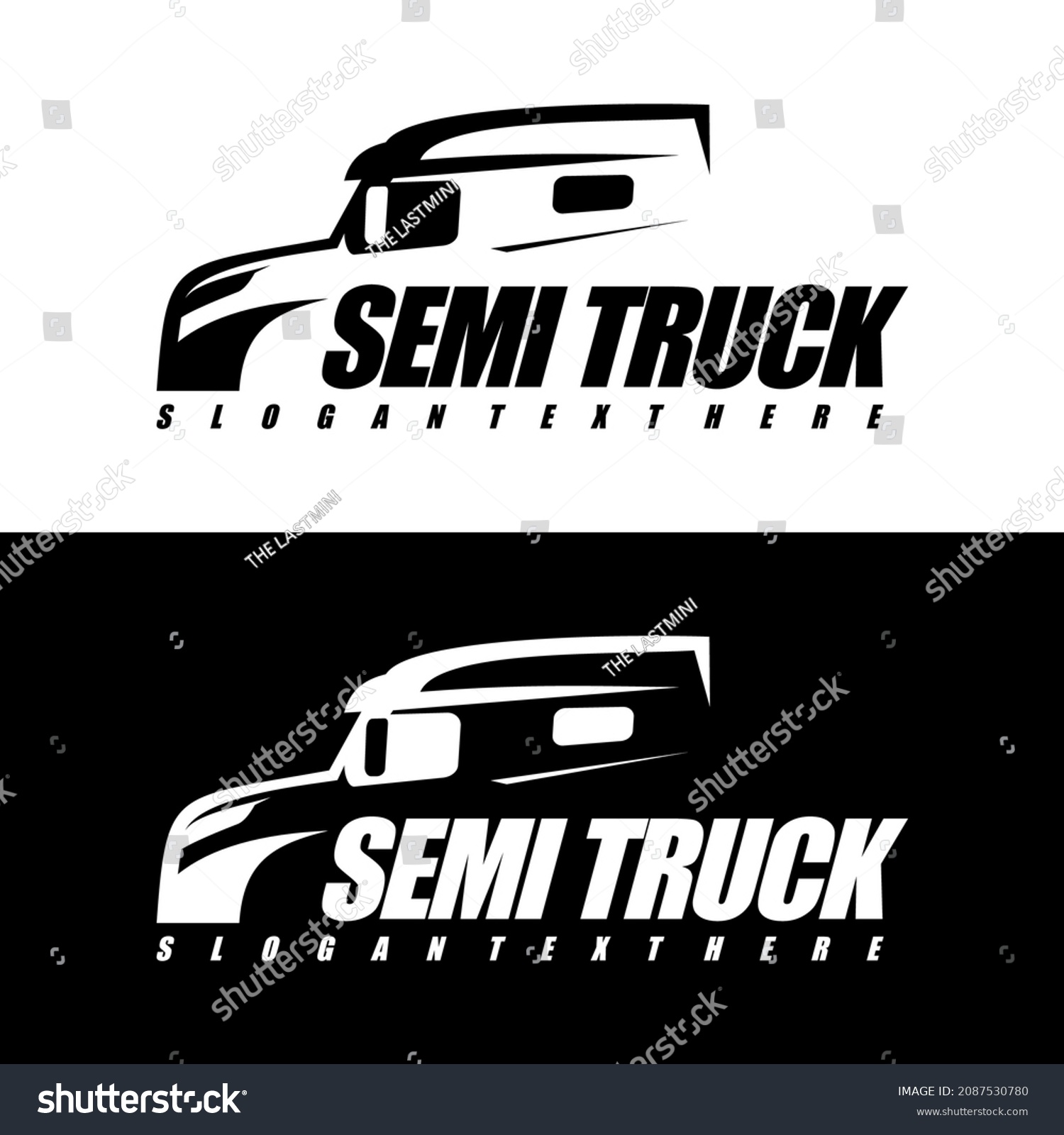 Semi Truck Logo Design Vector Stock Vector (Royalty Free) 2087530780