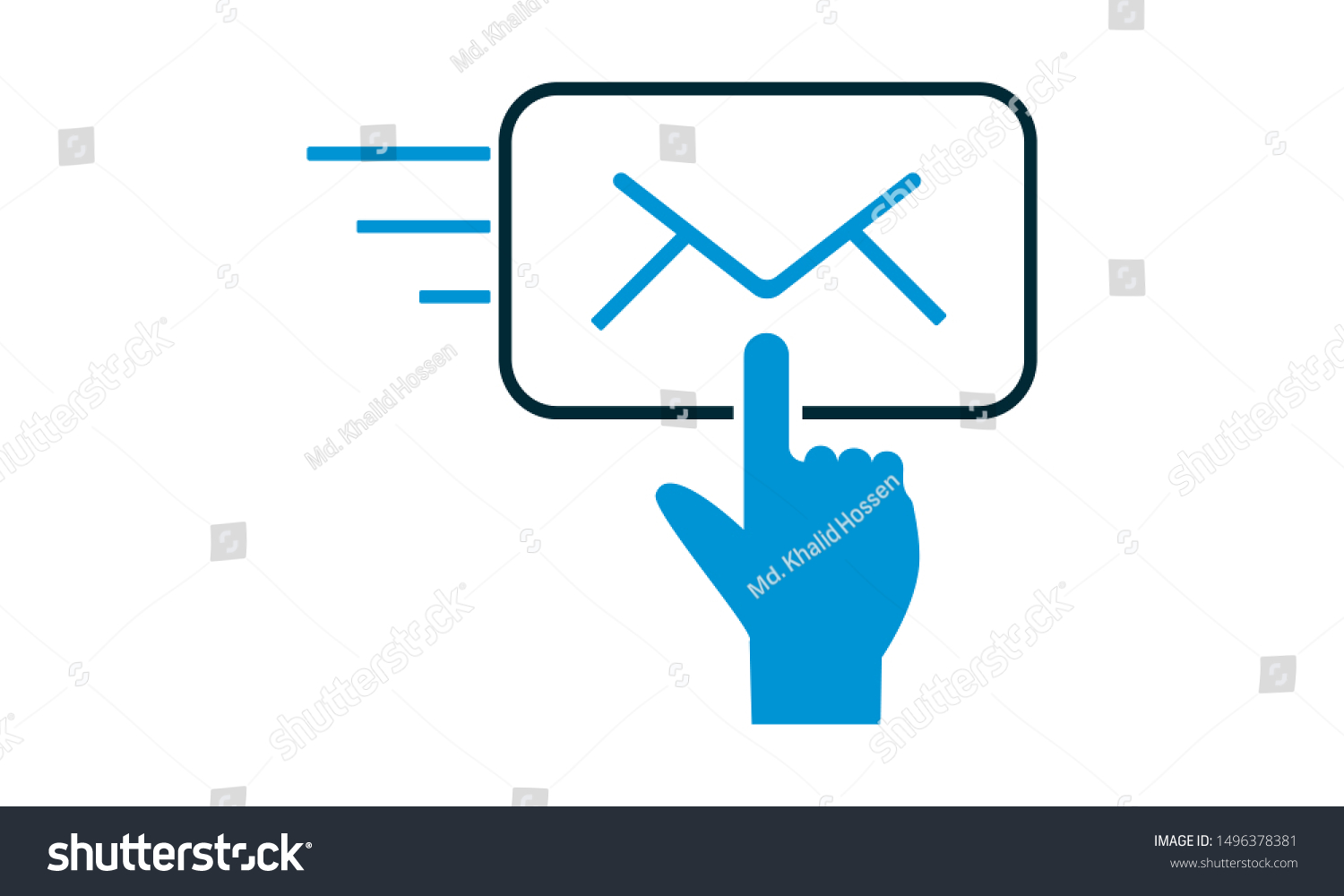 Sending Mail Icon Vector Design Template Stock Vector (Royalty Free ...