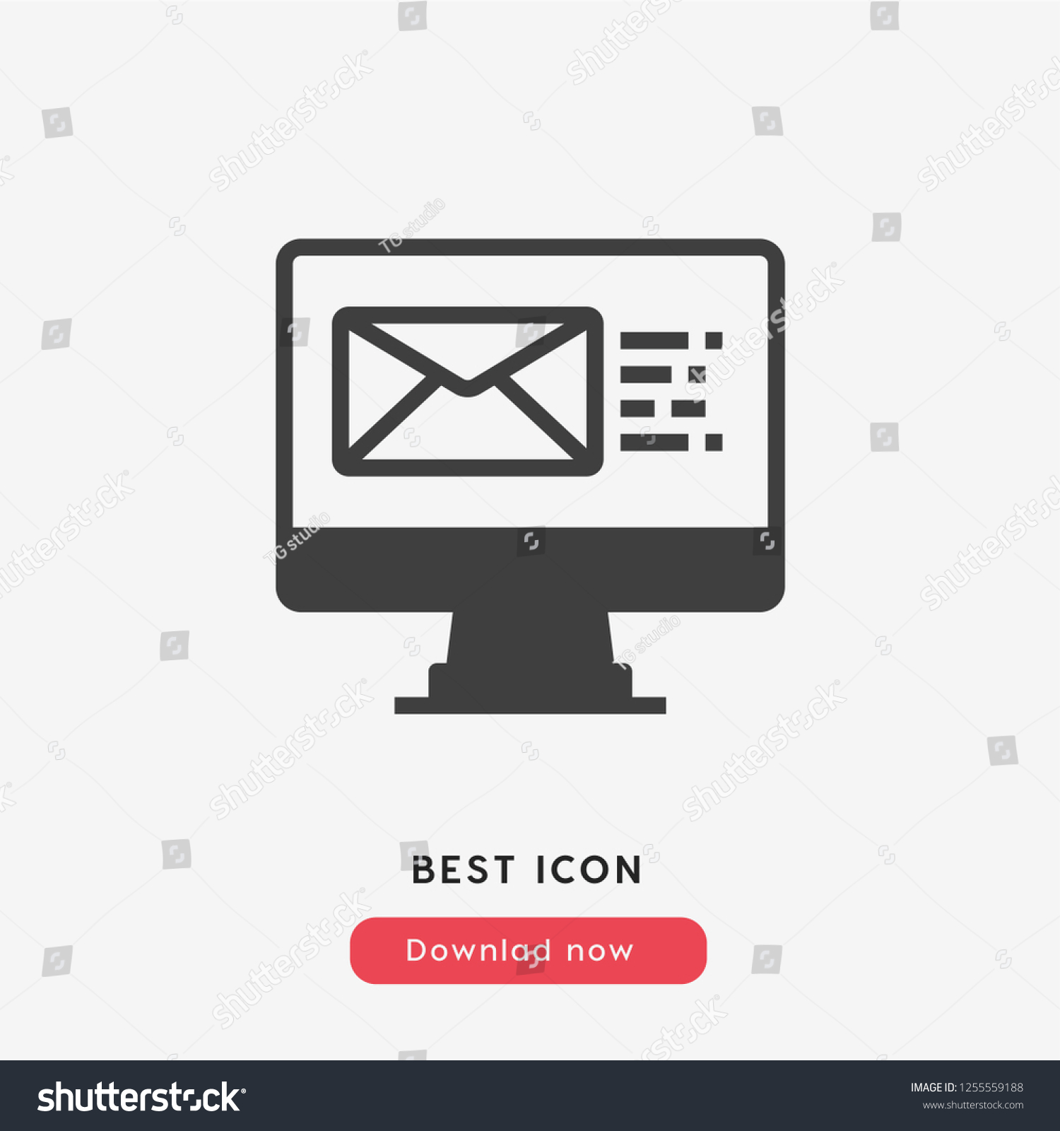 Sending Message Icon Vector Pc Messages Stock Vector (Royalty Free ...