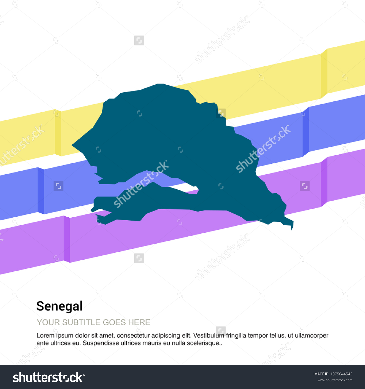Senegal Map Design White Background Vector Stock Vector (Royalty Free ...