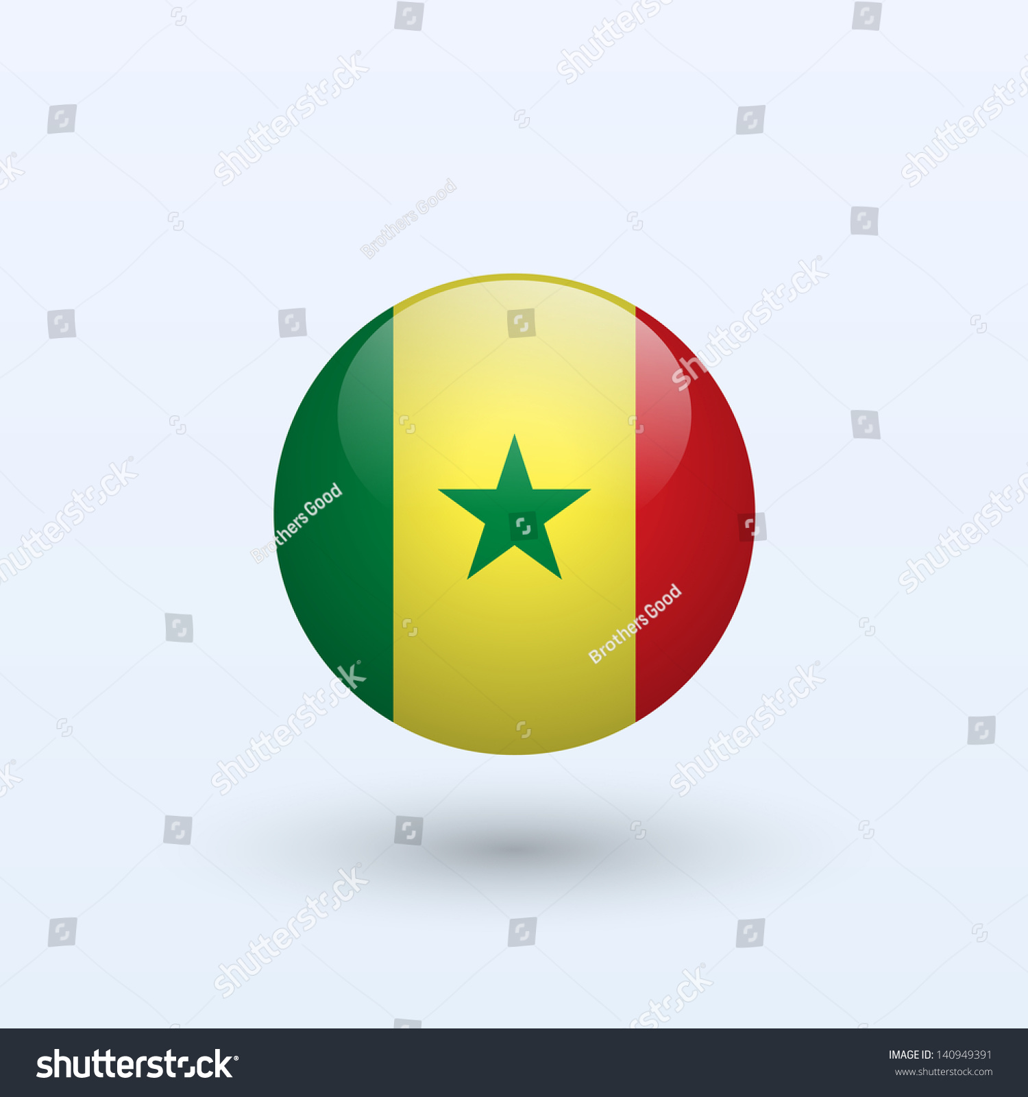Senegal Round Flag Vector Illustration: vector de stock (libre de ...
