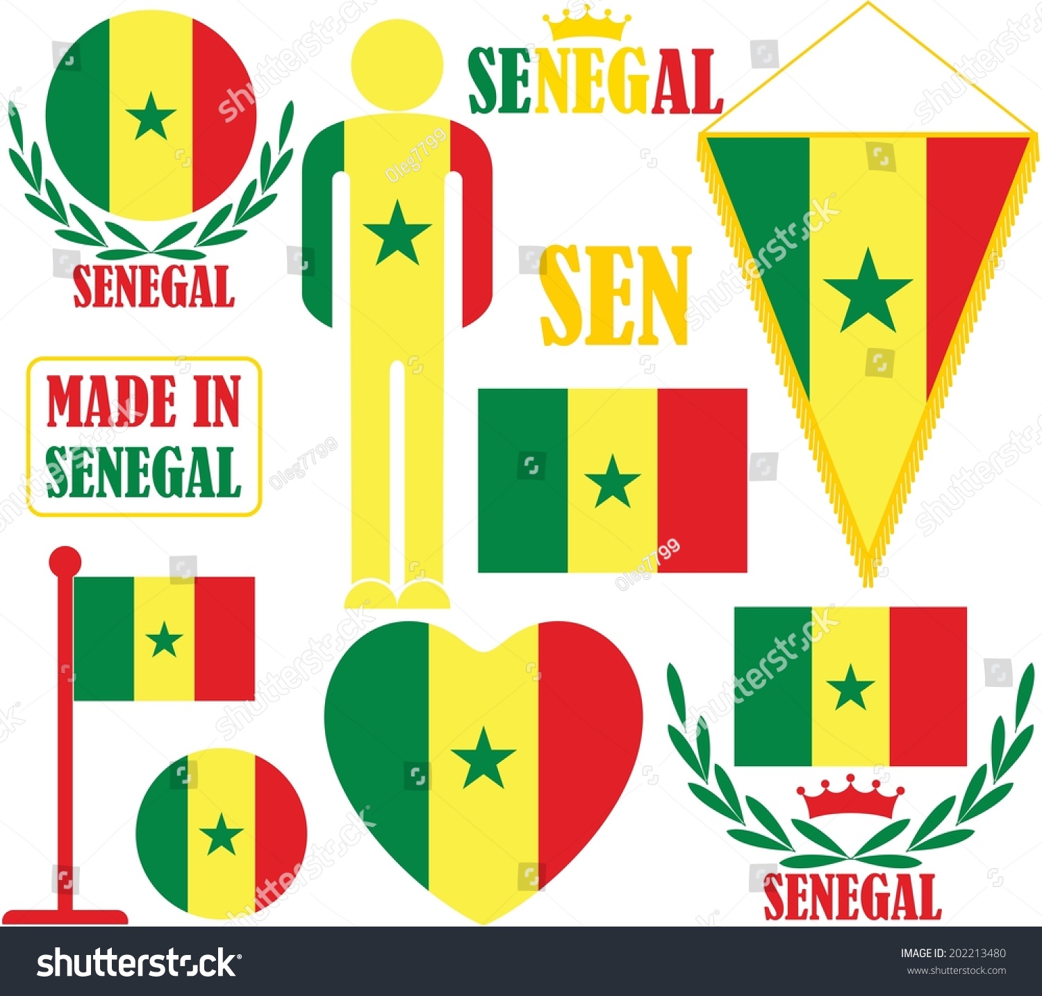 Senegal Vector Illustration Logo: vector de stock (libre de regalías ...