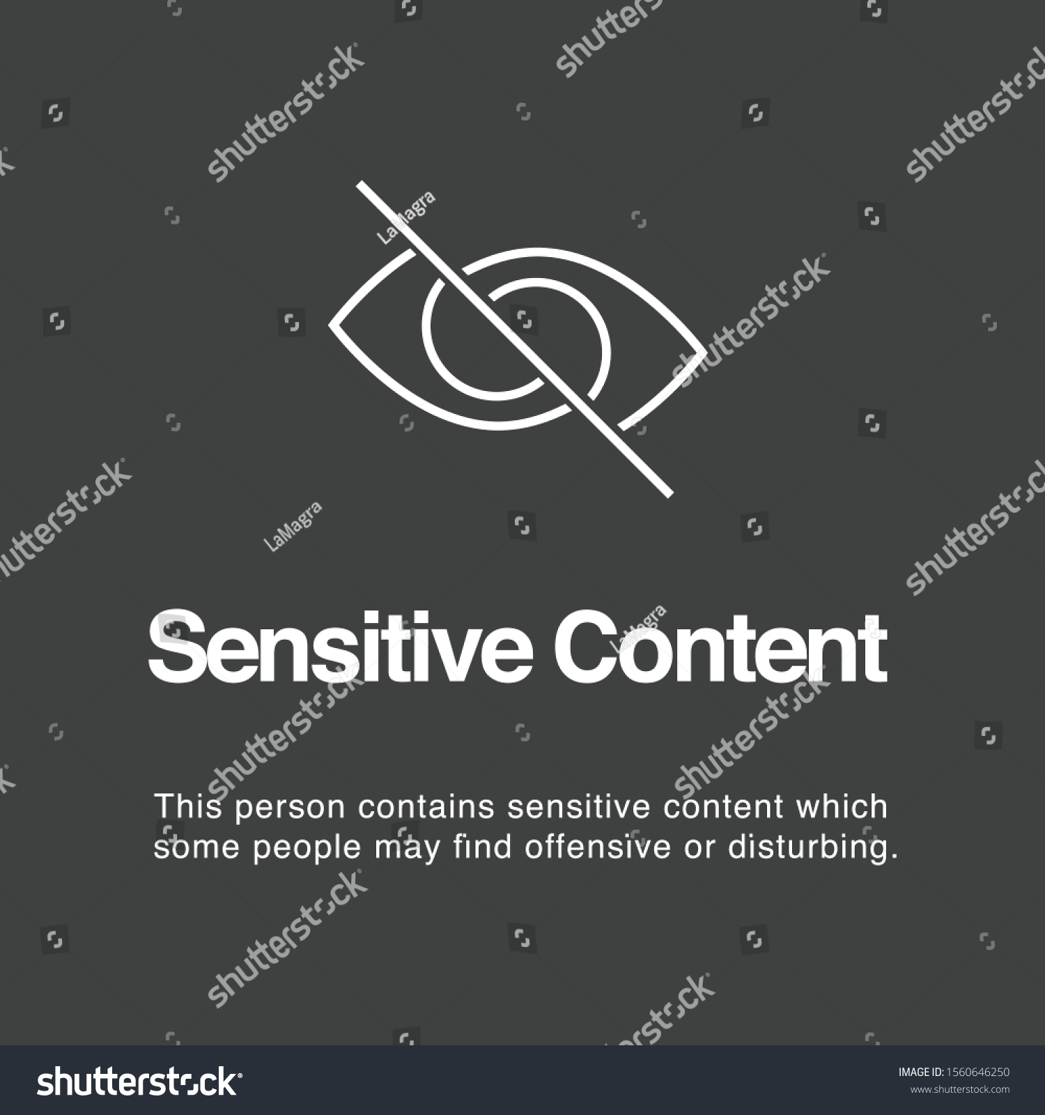 Sensitive Content Attention Sign Stock Vector (Royalty Free) 1560646250 ...