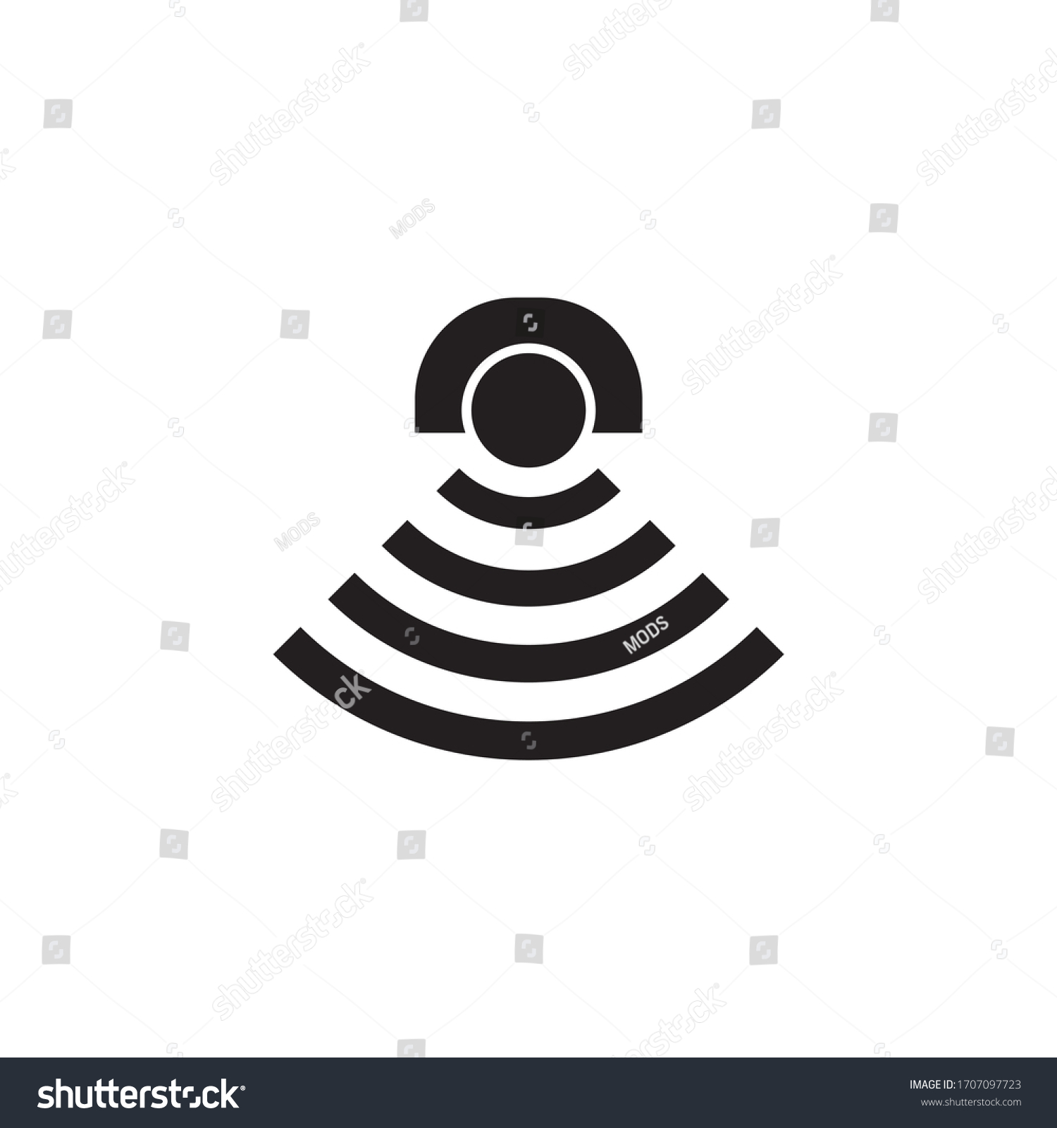 Sensor Icon Design Isolated On White Stock Vector (Royalty Free) 1707097723
