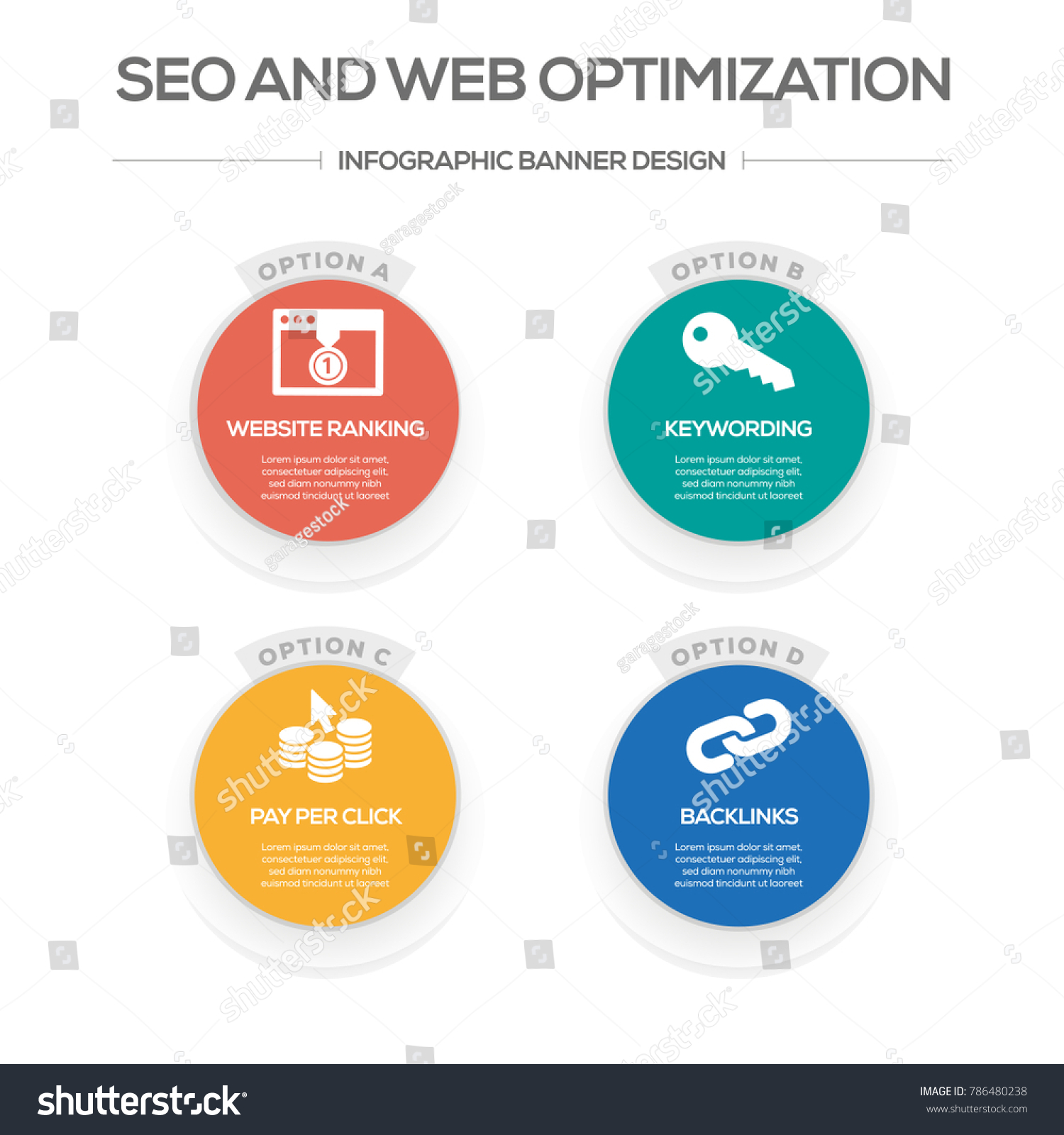 Seo Web Optimization Infographic Icons Stock Vector (Royalty Free ...