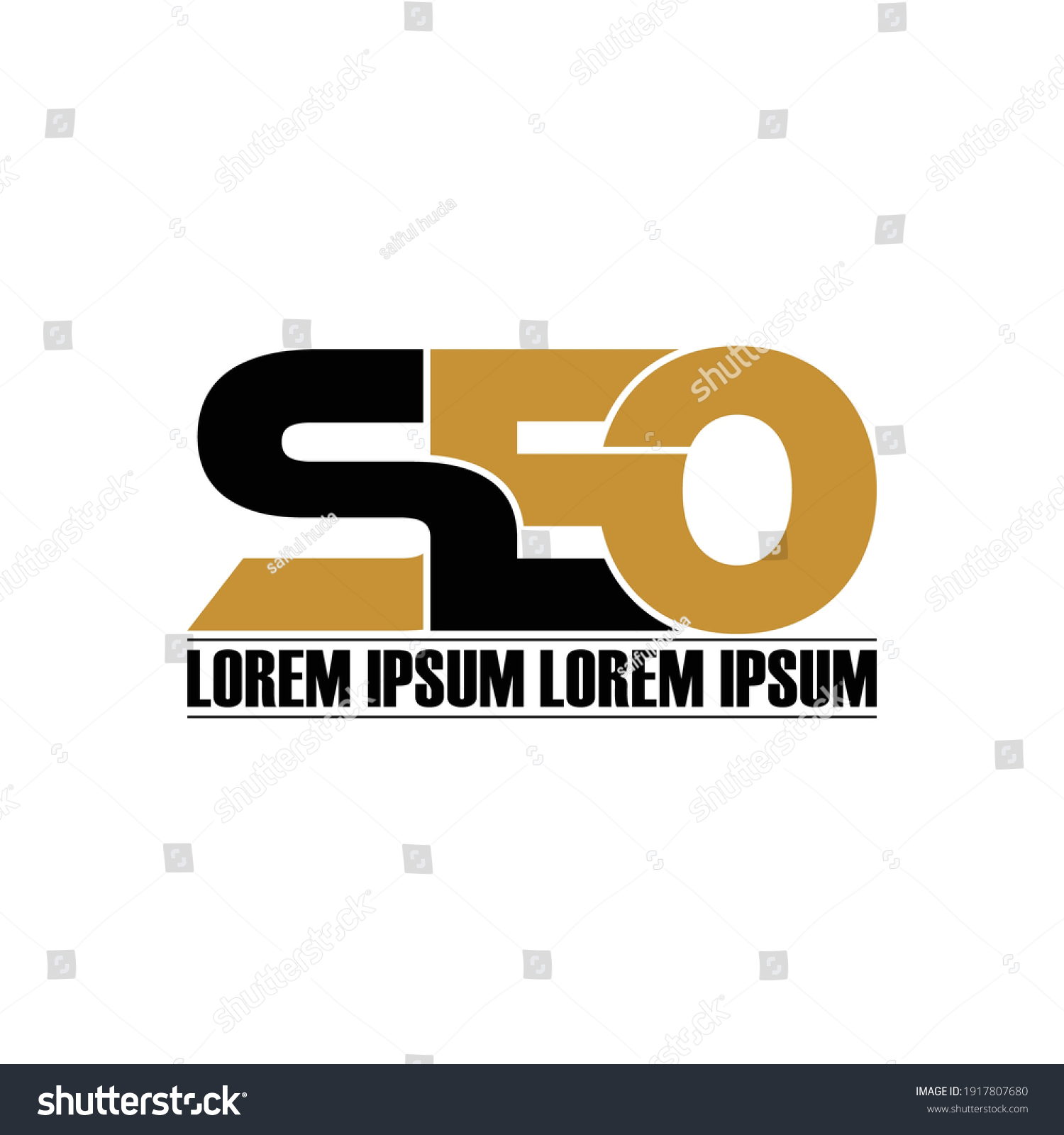 Seo Letter Monogram Logo Design Vector Stock Vector (Royalty Free ...